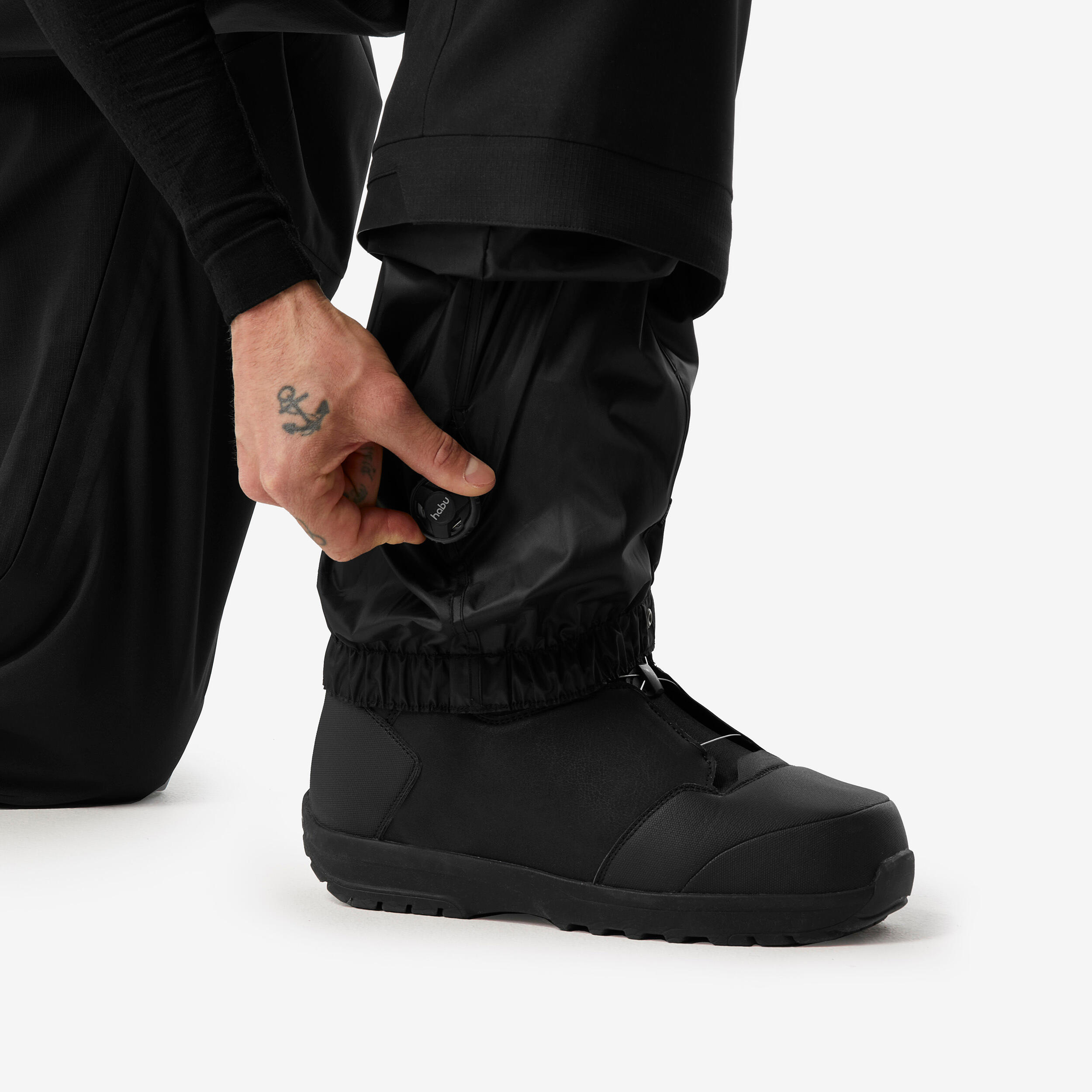 Men's Waterproof, Practical Snowboard Salopettes SNB BIB 900 - Black ...