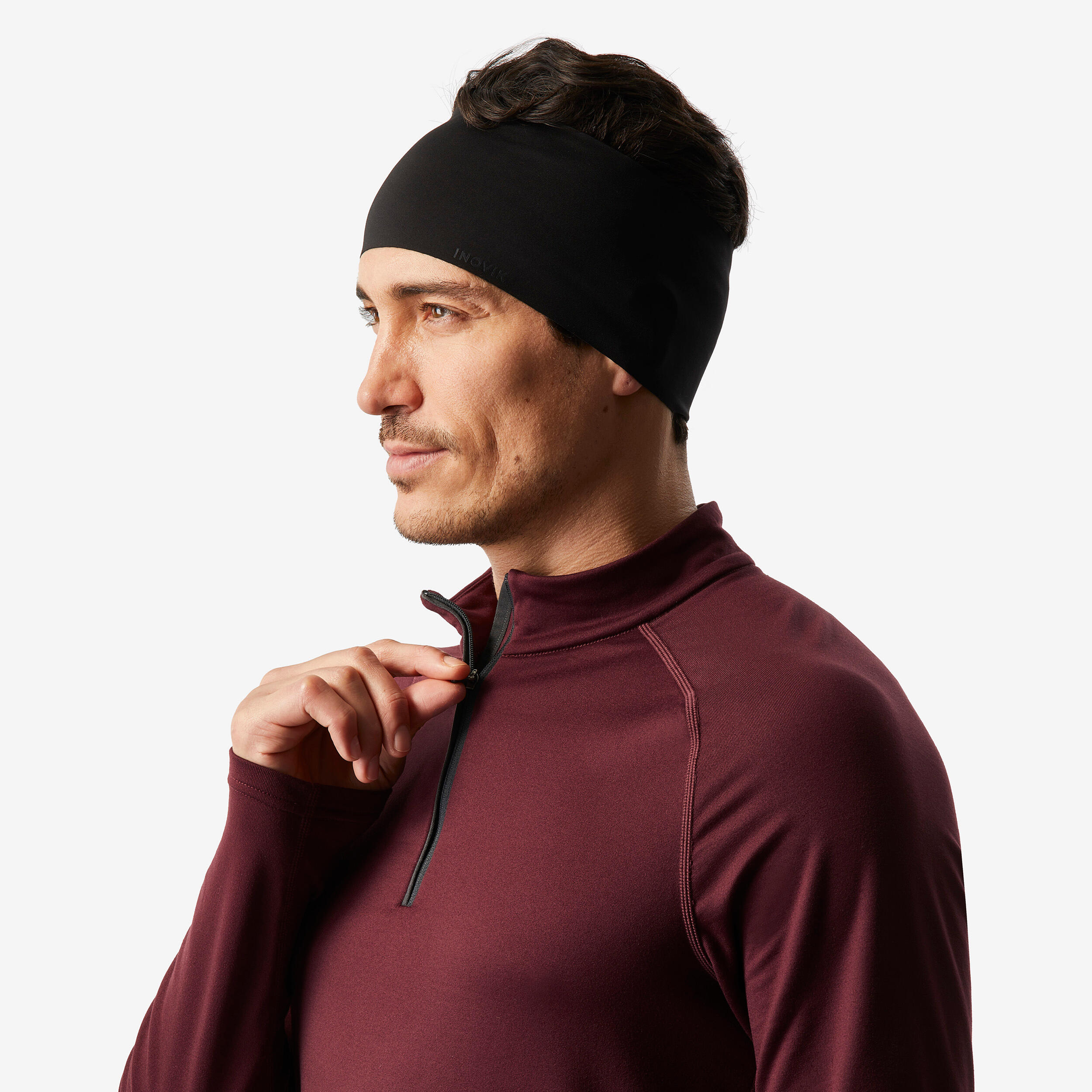 Men’s Ski Base Layer Top 1/2 Zip BL 500 - Maroon WEDZE | Decathlon