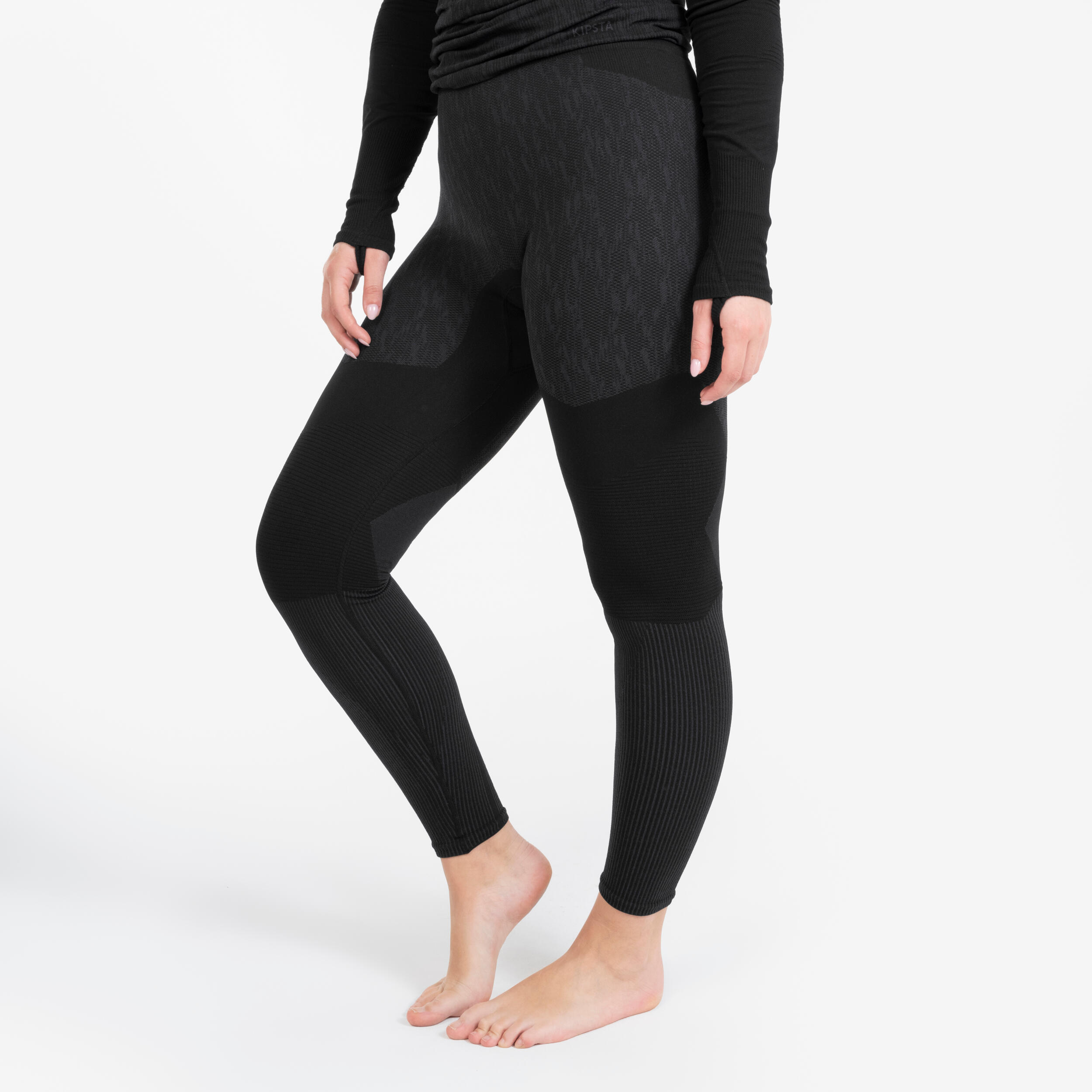 Adult Thermal Base Layer Tights Keepdry - Black | Decathlon