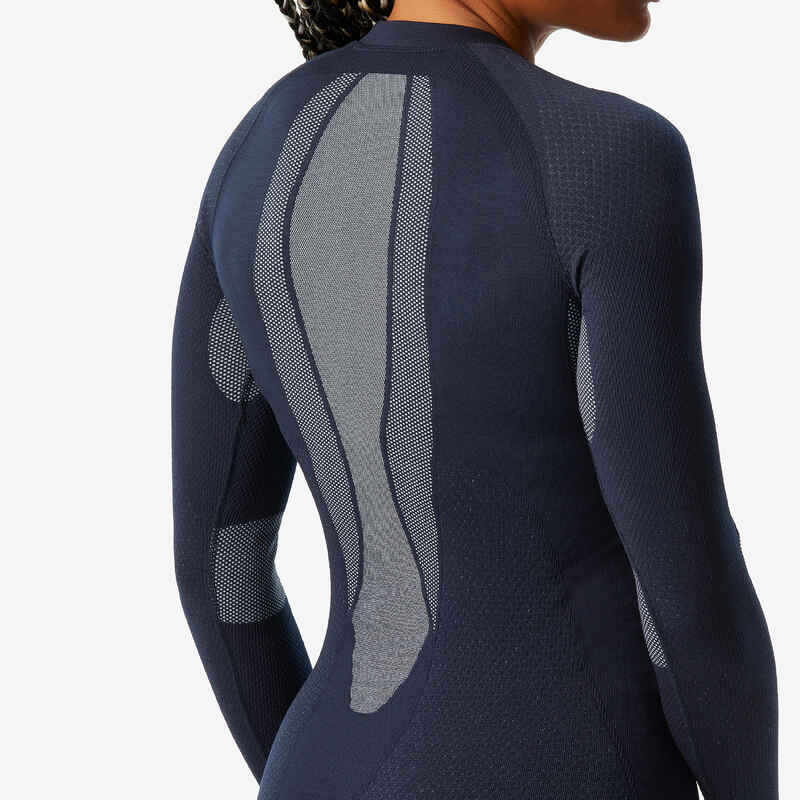 Women’s comfortable, soft and seamless ski base layer top - BL 500 ...
