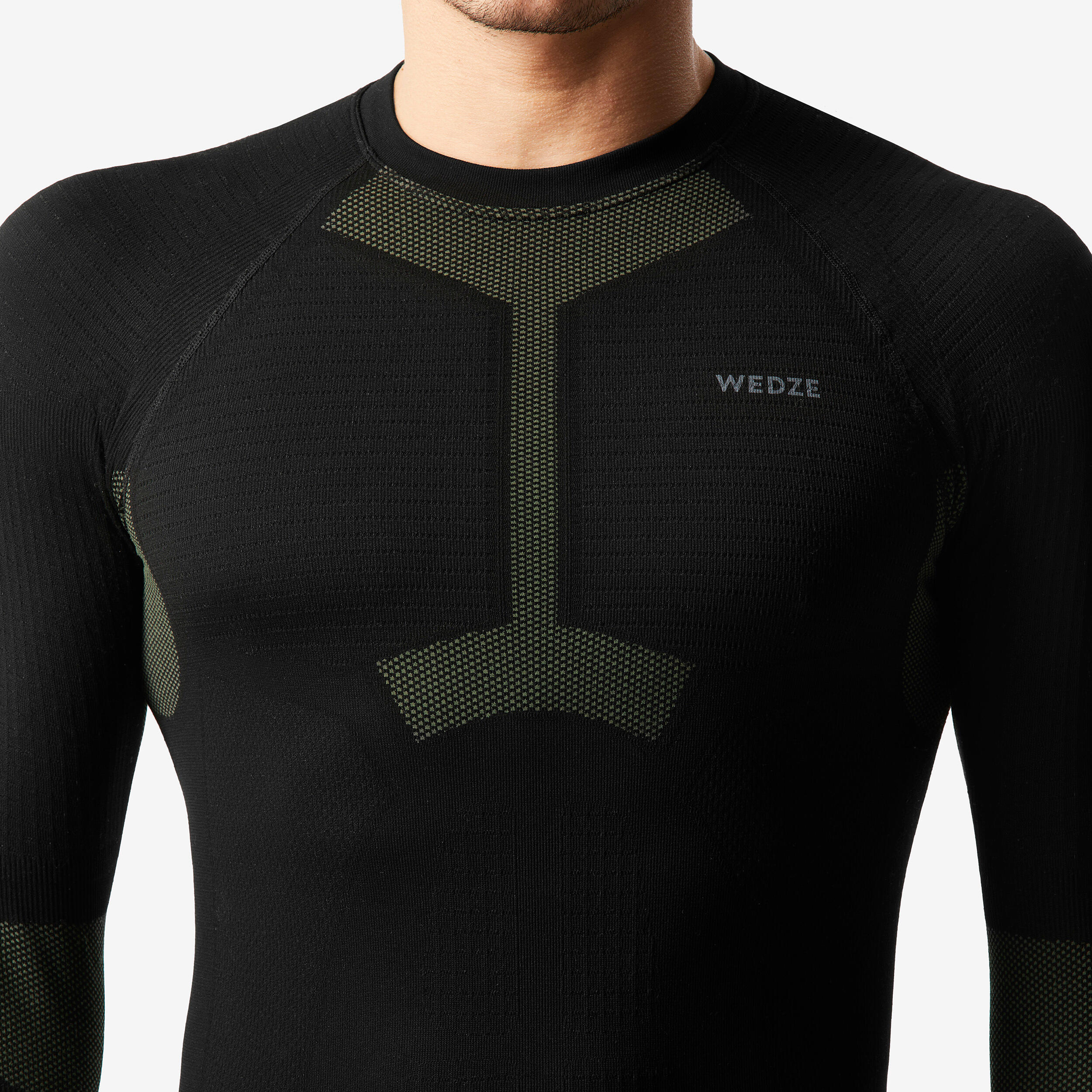 Men’s Warm and Seamless Top Ski Base Layer – BL 500 - smoked black ...