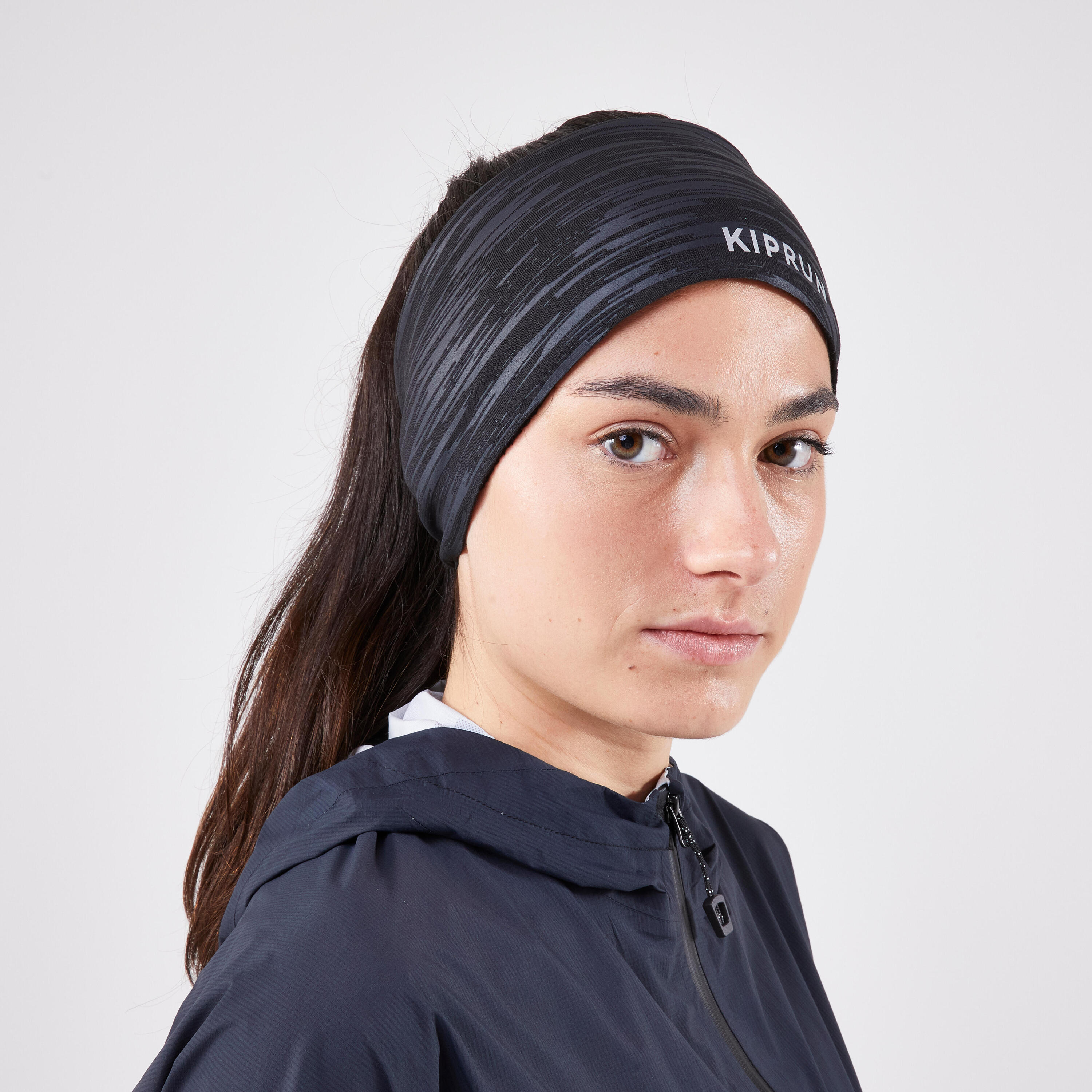KIPRUN Warm+ Unisex Running Neck Warmer - mottled black - Decathlon
