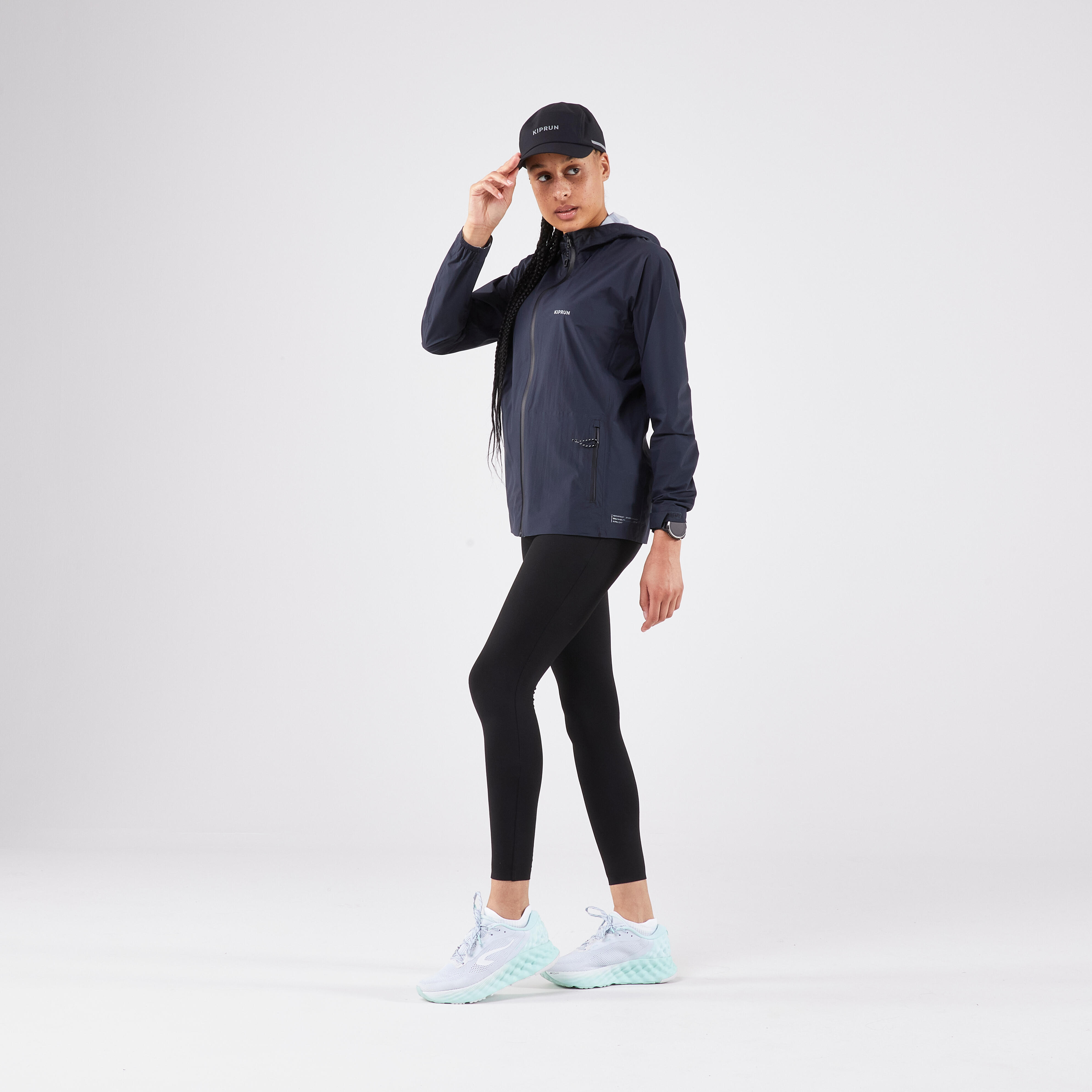 Water-Repellent Running Cap - smoked black, smoked black - Kiprun ...