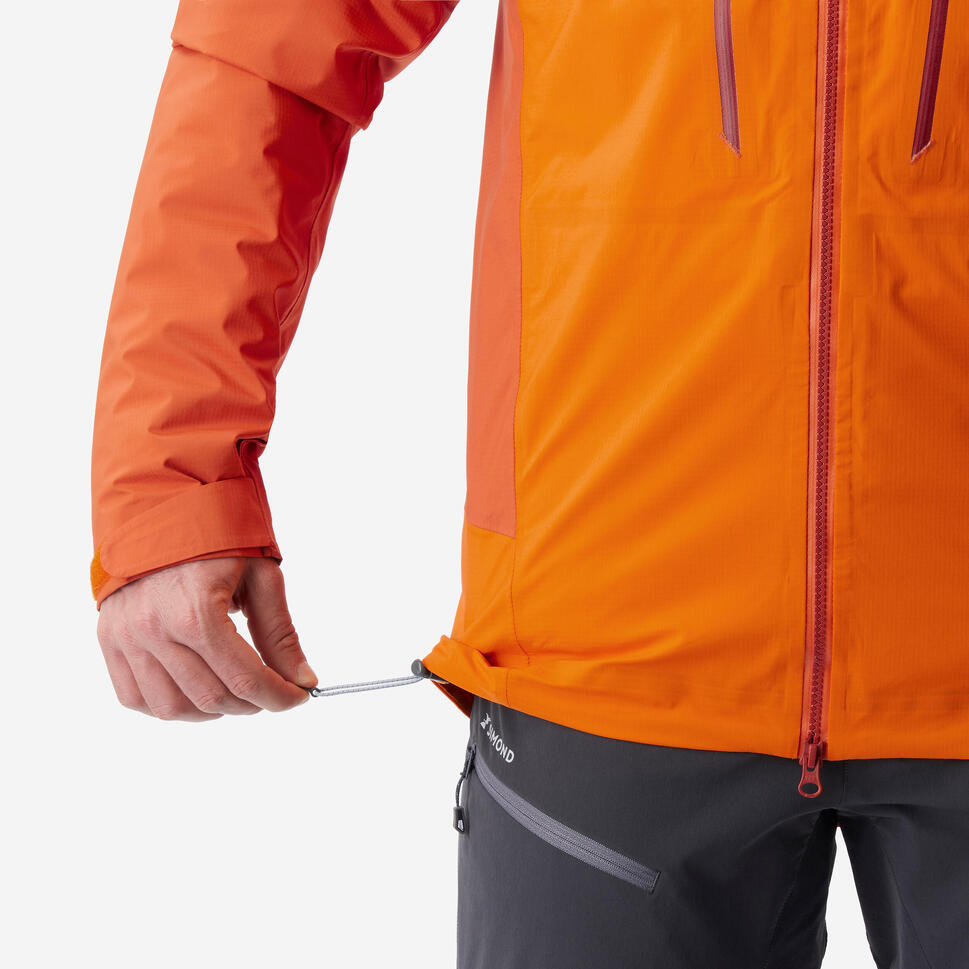Men’s Mountaineering Waterproof Jacket - Alpinism Light Orange SIMOND ...