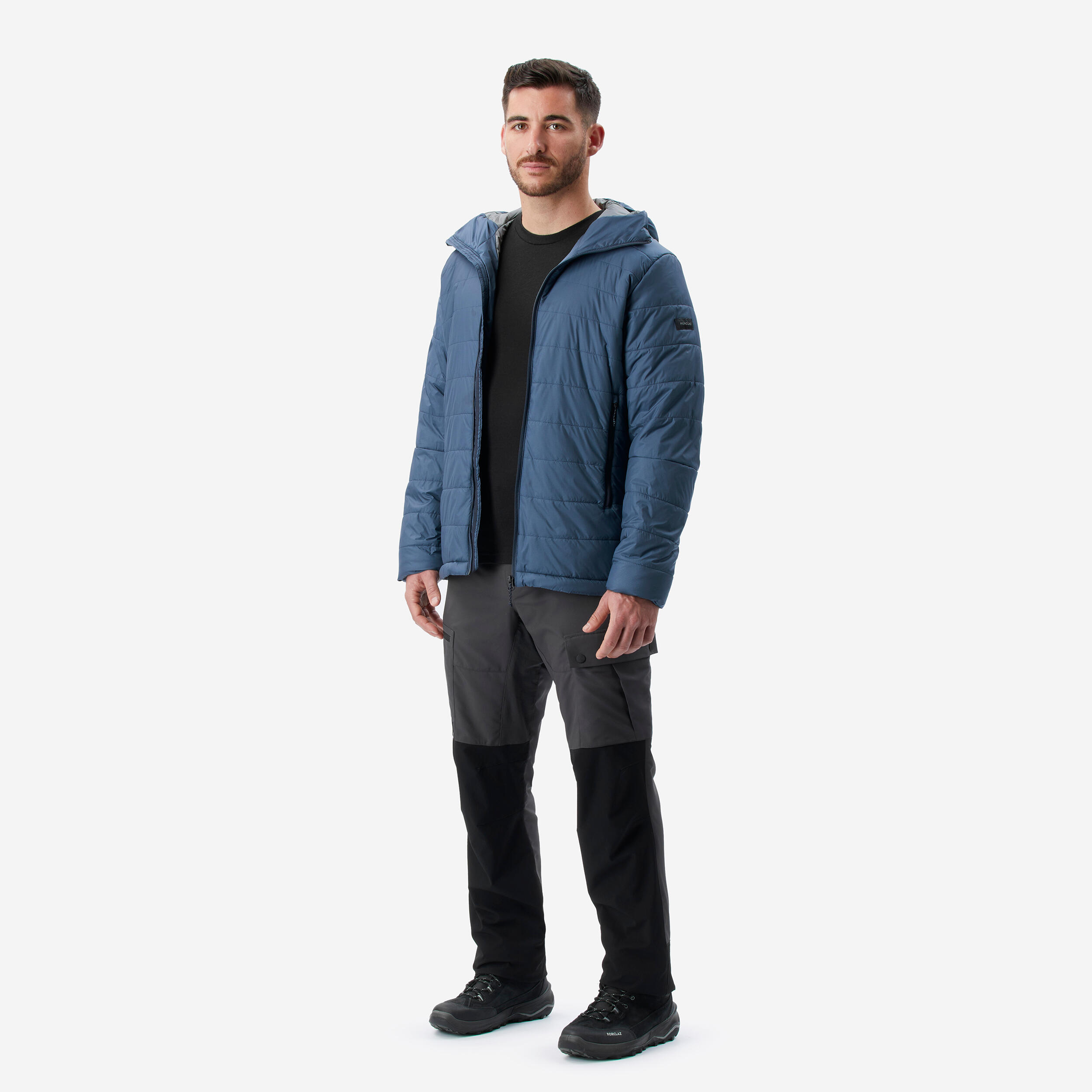 Men’s Winter Jacket - MT 100 Blue - Abyss blue - Forclaz - Decathlon