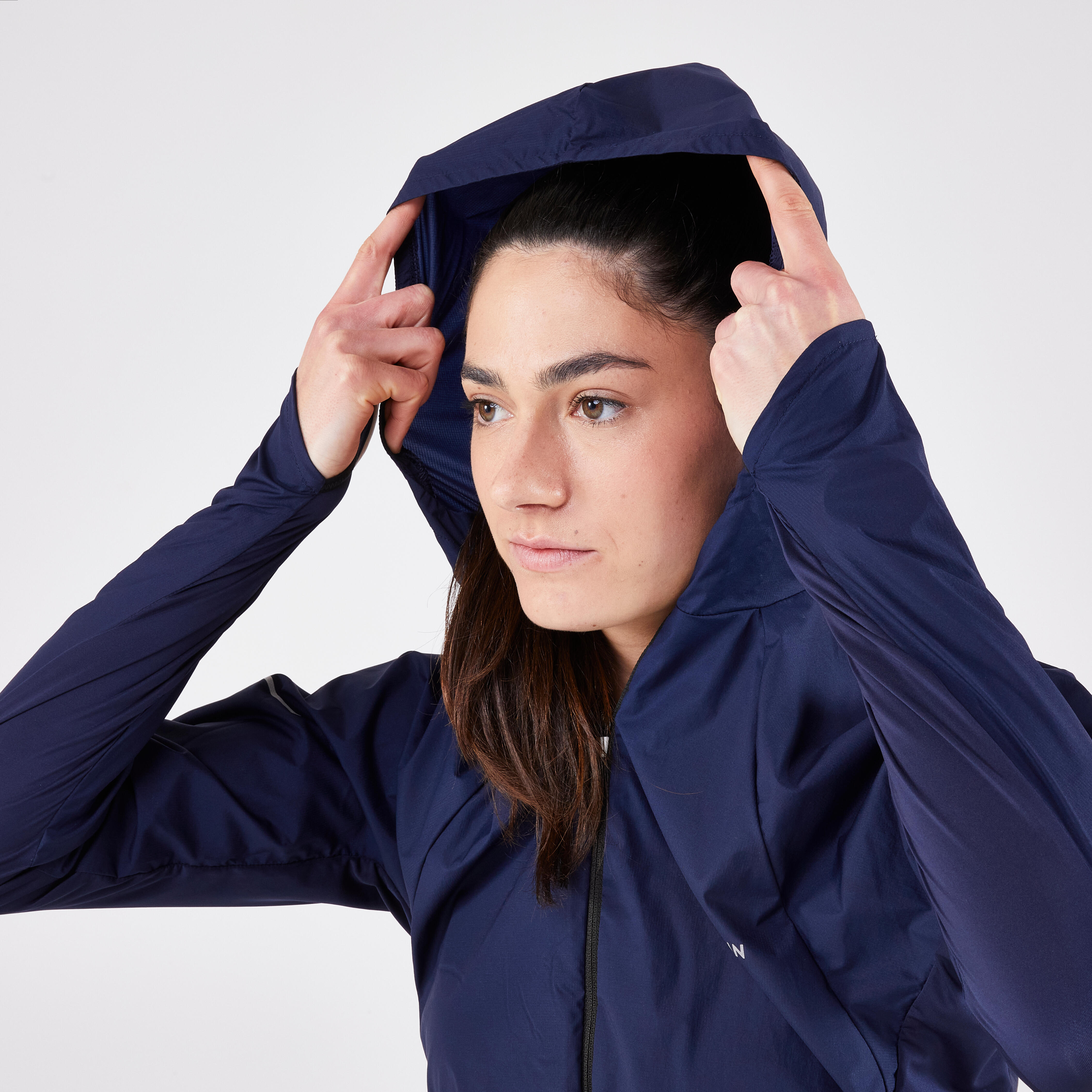 Women's Windproof Running Jacket Run 900 - Steel blue - Kiprun - Decathlon