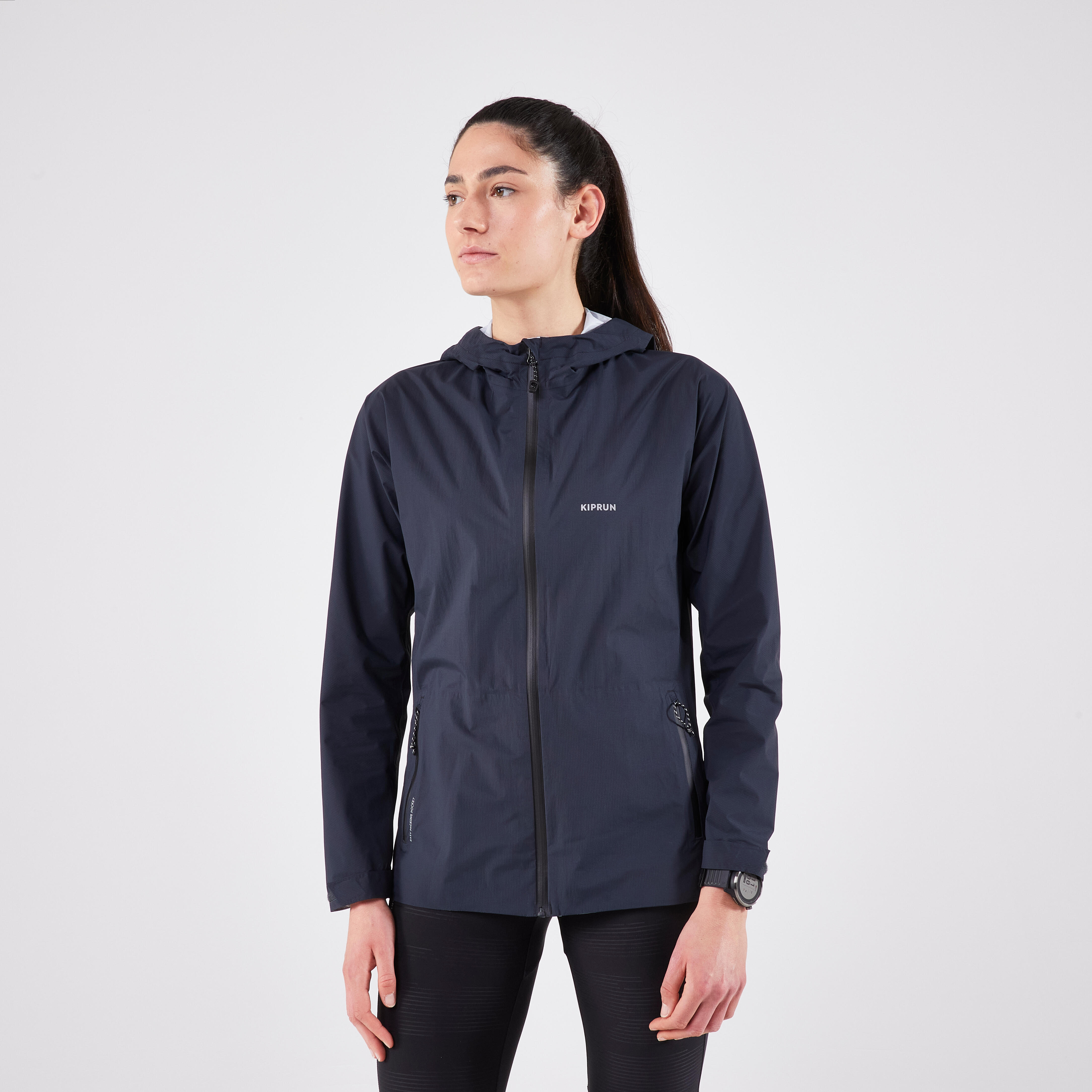 Women's Waterproof Running Jacket - KIPRUN Run 900 Rain - Dark grey ...