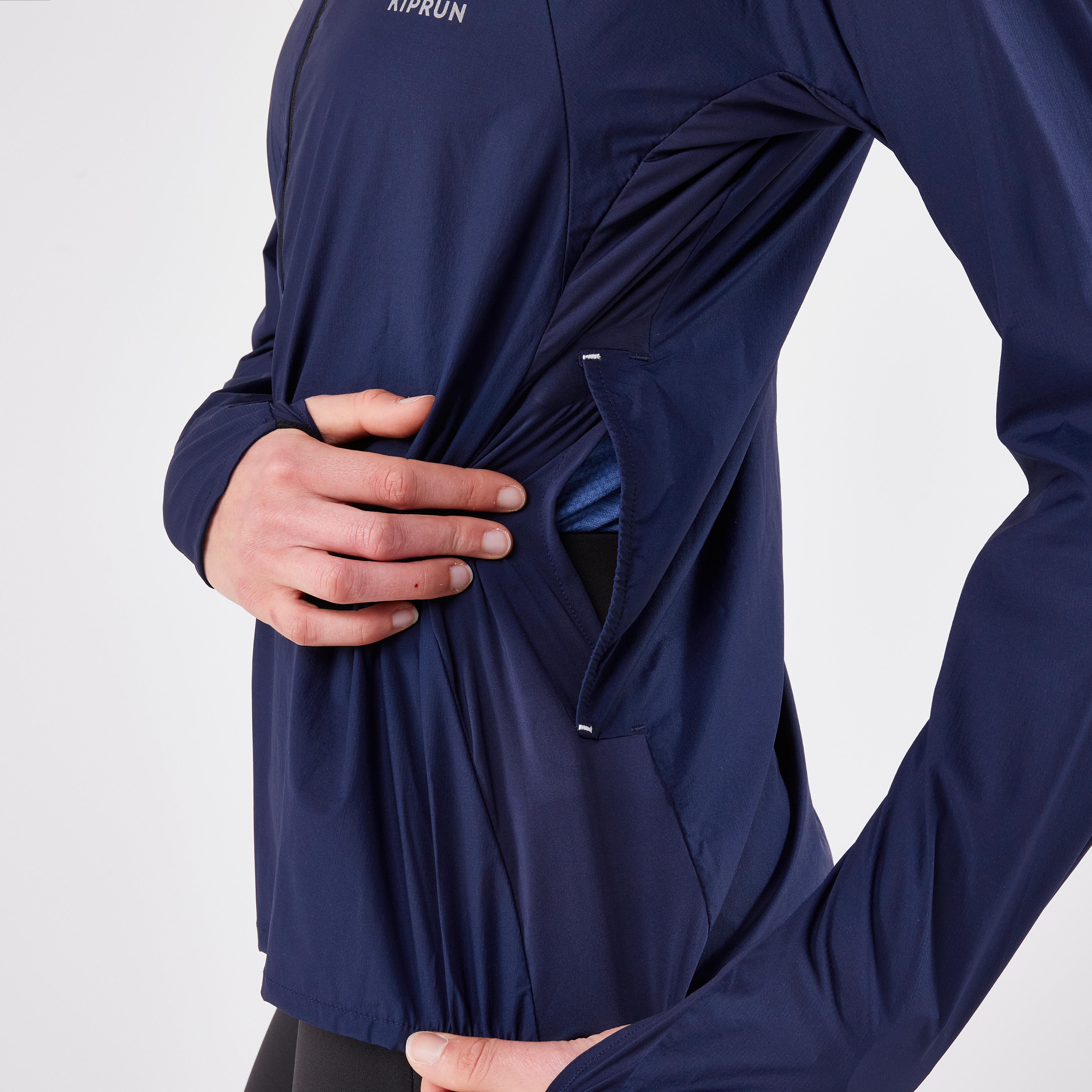 Women's Windproof Running Jacket Run 900 - Steel blue - Kiprun - Decathlon