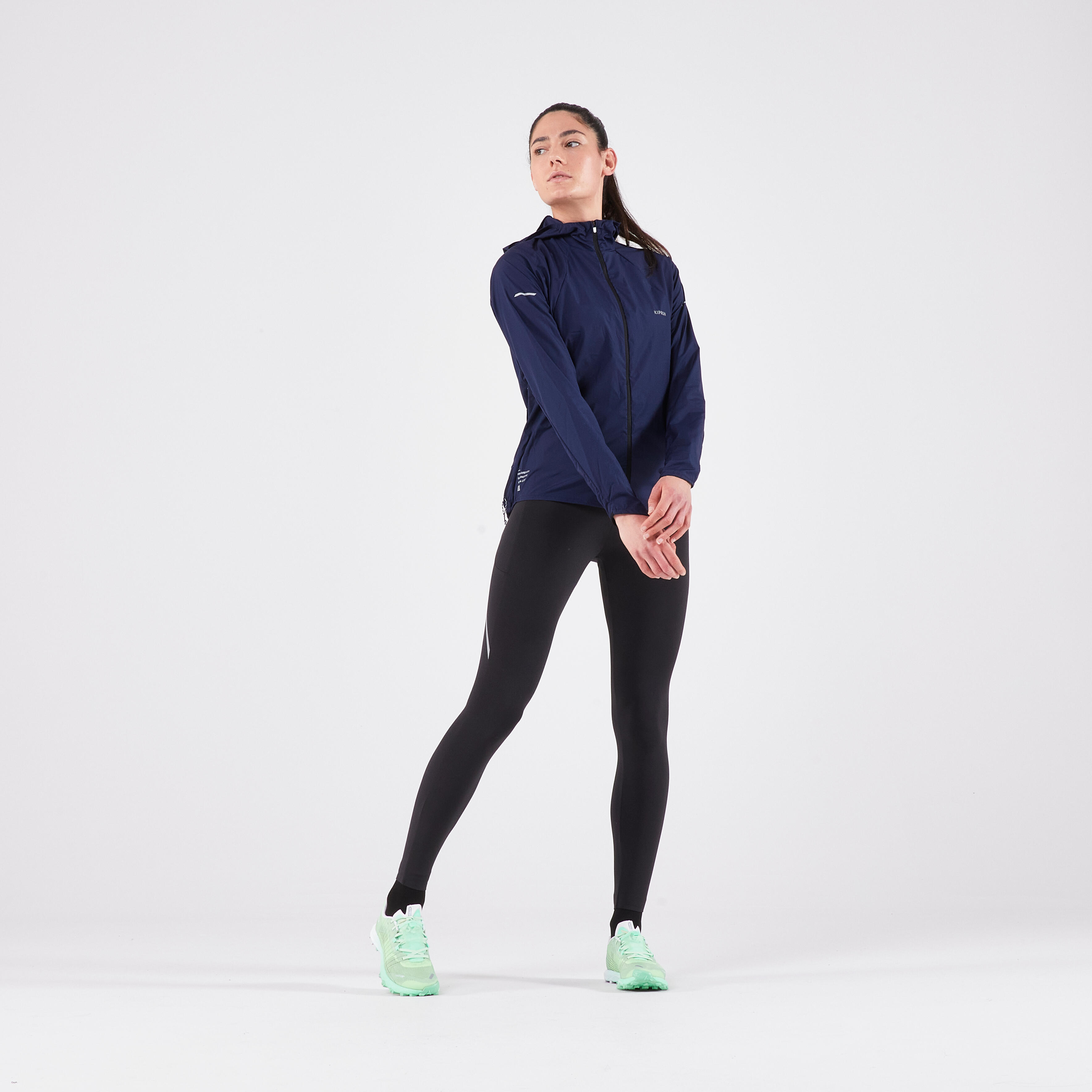 Women's Windproof Running Jacket Run 900 - Steel blue - Kiprun - Decathlon