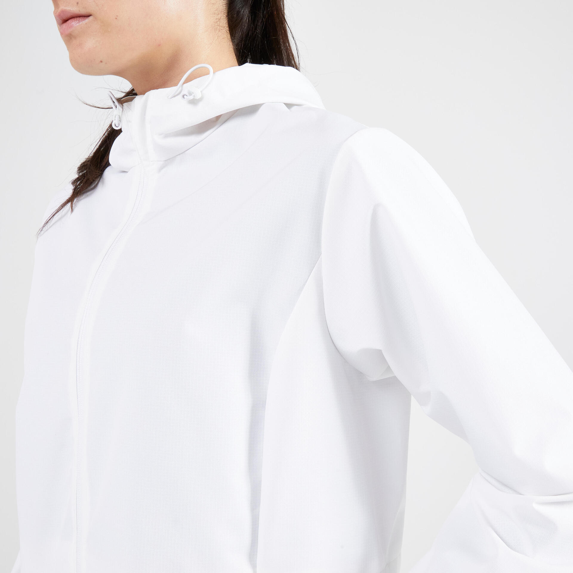 Women's Waterproof Running Jacket - KIPRUN Run 100 Rain - White