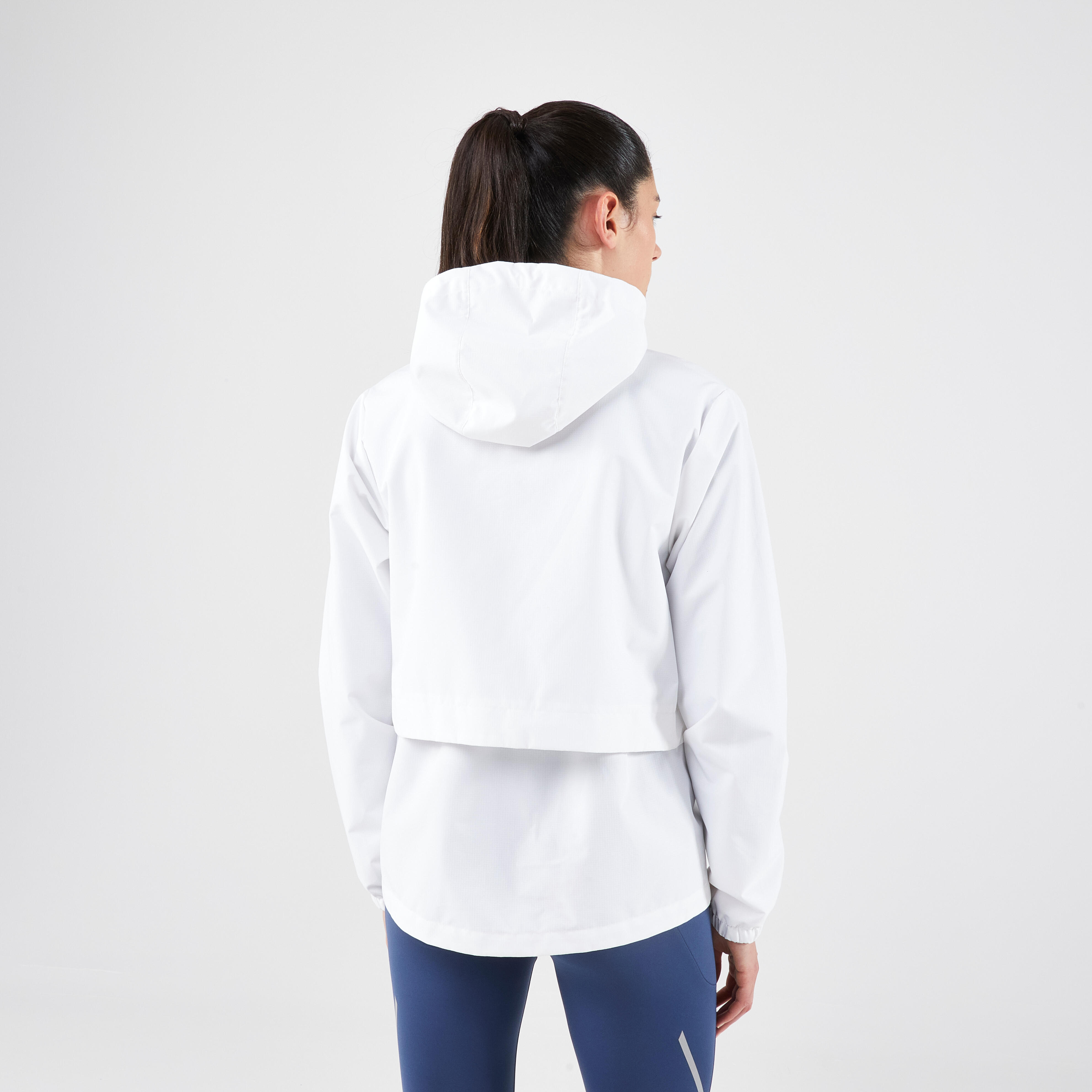 Segunda vida - Chamarra de running impermeable blanca para mujer Kiprun ...