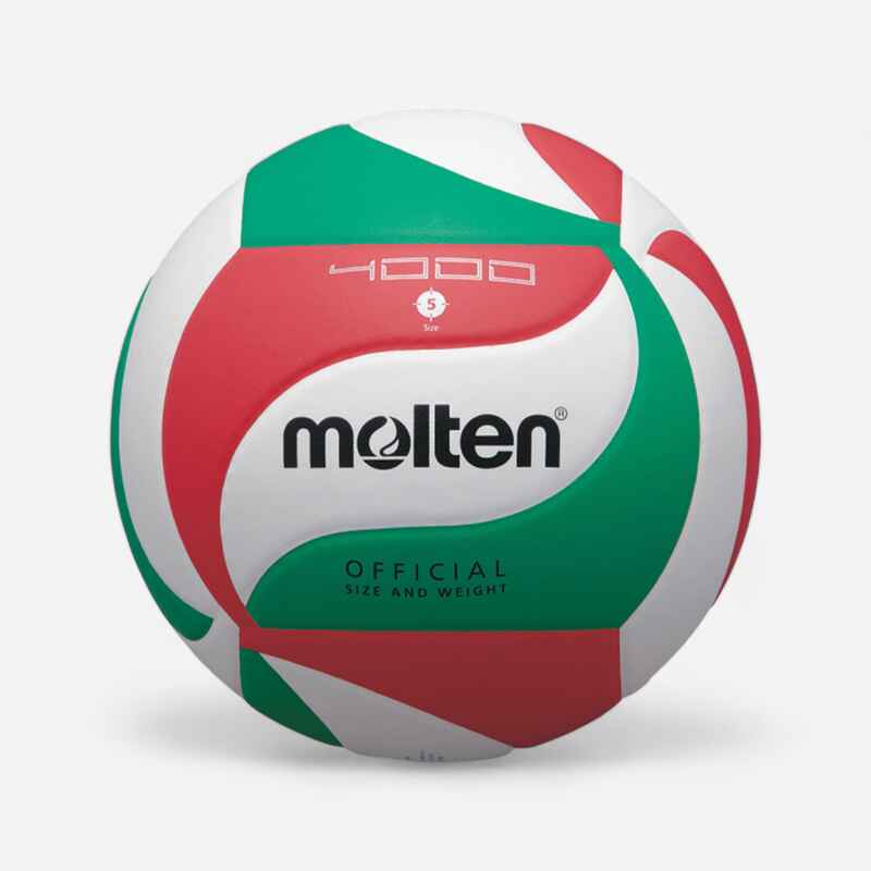 Adult Size 5 Volleyball V5M4000 - Red/Green - Decathlon