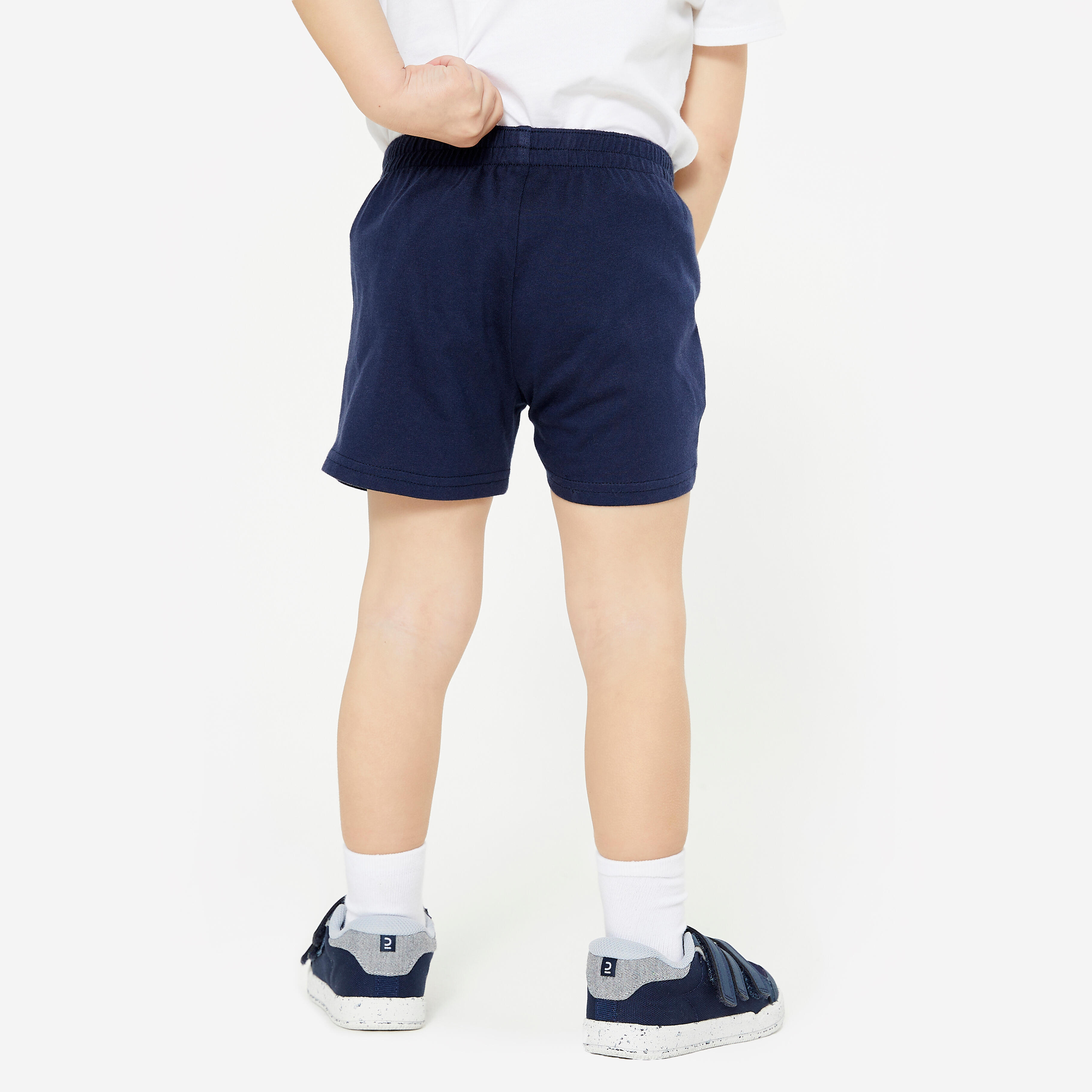 Pantaloneta de fitness para Niños y Bebés Domyos 100 azul oscuro ...