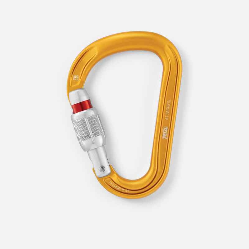 HMS-Karabiner Klettern und Bergsteigen - Attache Petzl neu - Decathlon