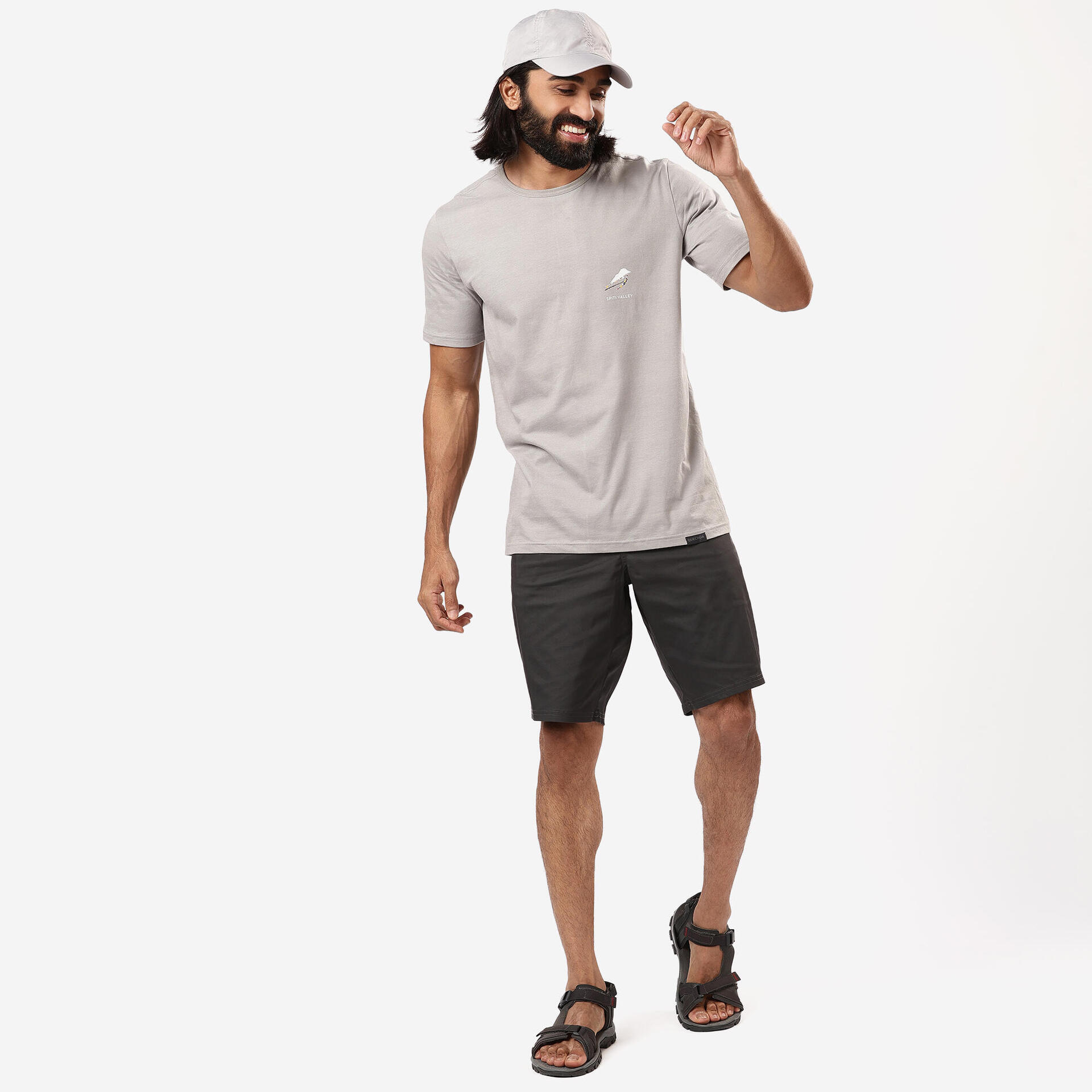 Trekking Cap Forclaz Travel 100 - Light Grey