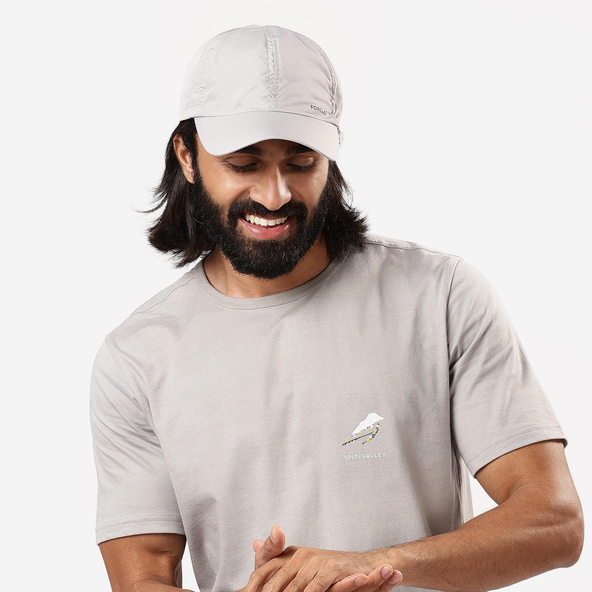Travel Trekking Cap | TRAVEL 100 - Light Grey