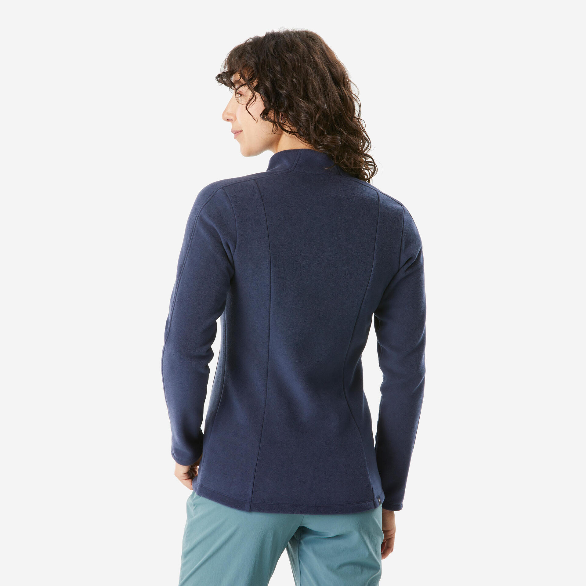 Women’s mountain hiking fleece jacket, MH500 Full Zip - Blue | Decathlon