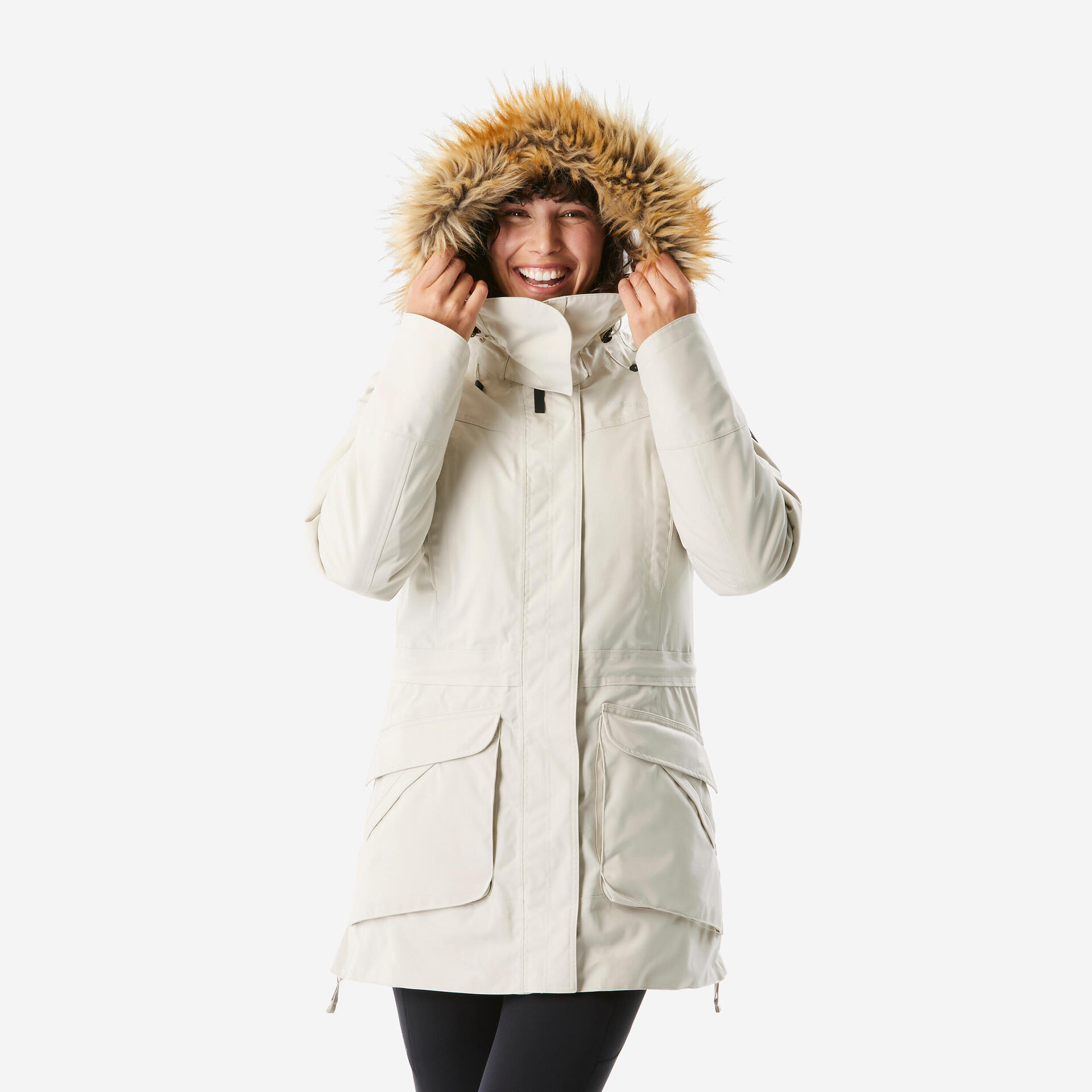 Women’s Waterproof Winter Parka -20°C NH900 - Beige