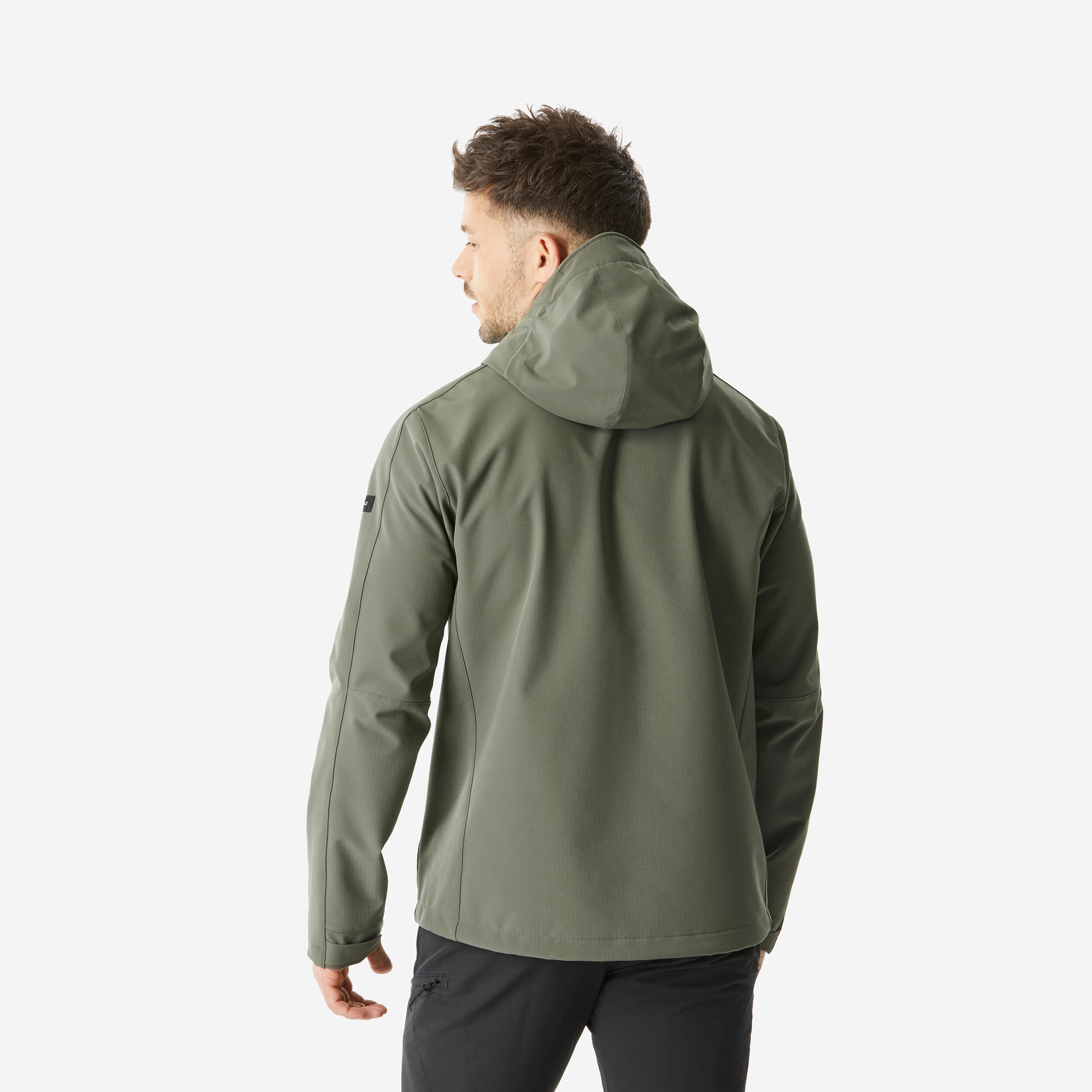 Men’s Softshell Hiking Jacket - MY 500 Windwarm - Bronze khaki green ...