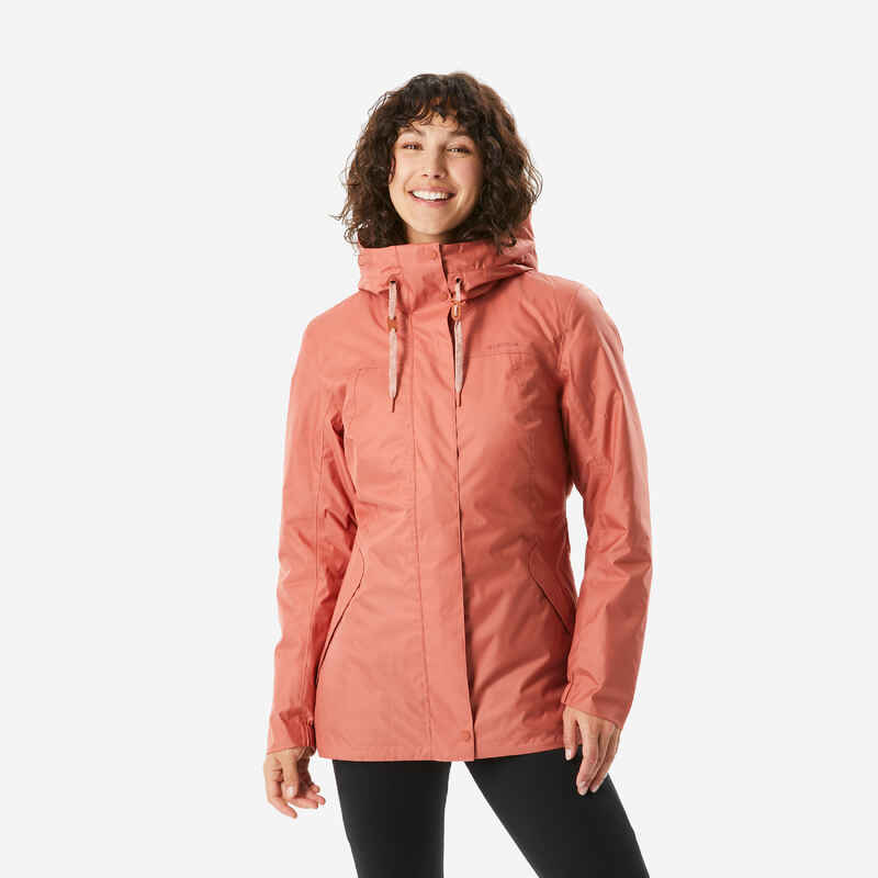 Women’s waterproof hiking jacket -10°C NH500 - Brown - Decathlon