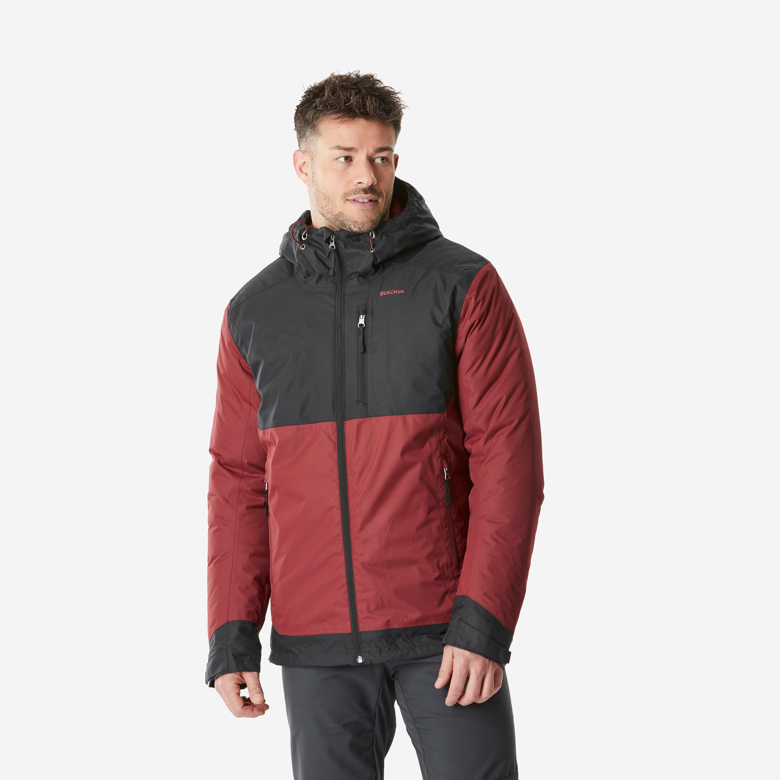 Men s hiking waterproof winter jacket SH500 10 C