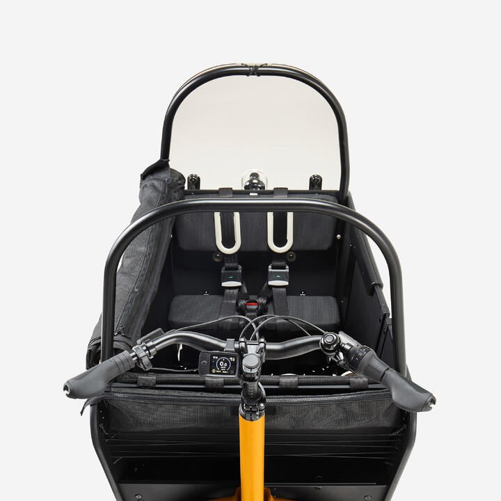 Velo cargo electrique biporteur famille f900e taupe BTWIN | Decathlon