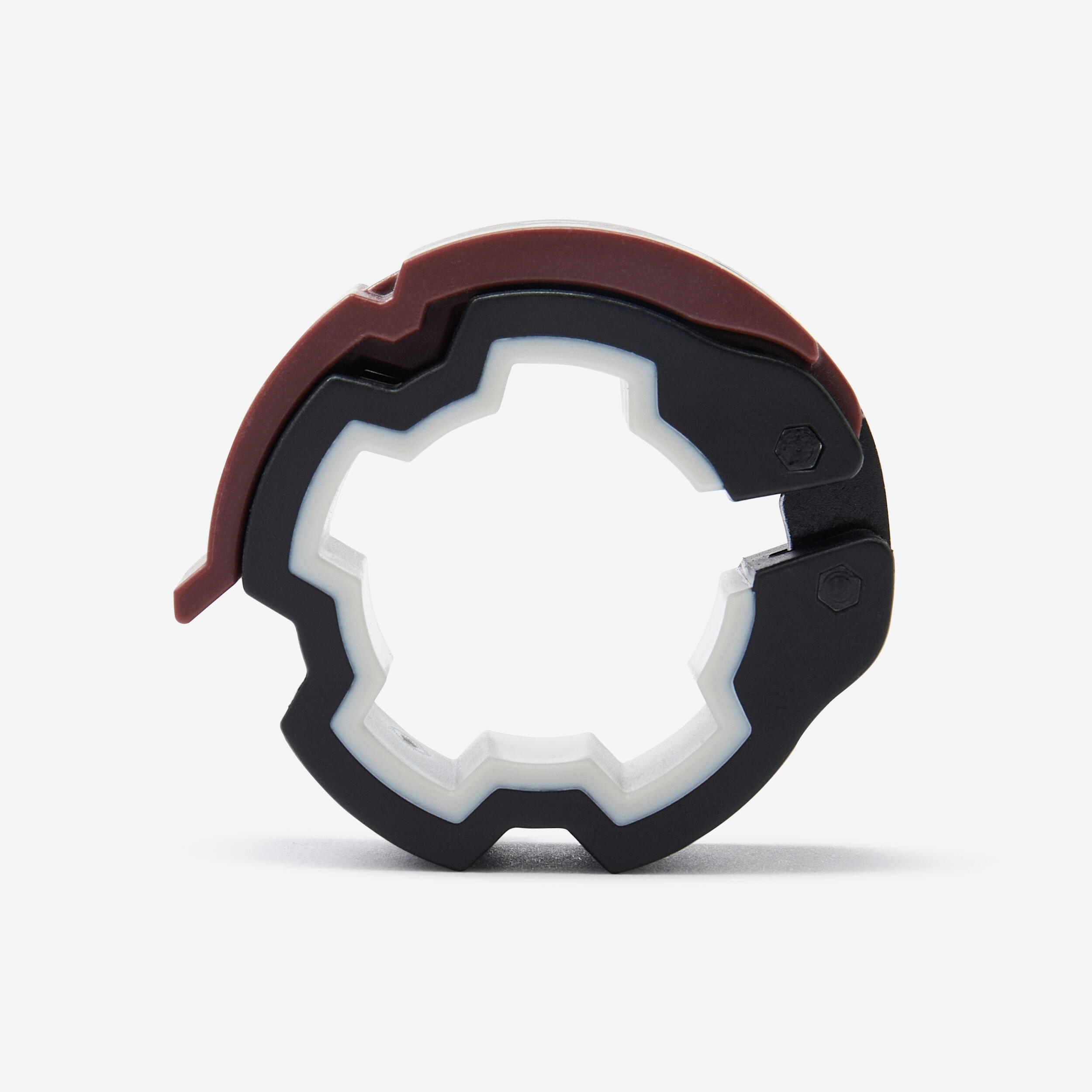 15 kg Bodybuilding Disc Collar - Black/Burgundy - Corength - Decathlon