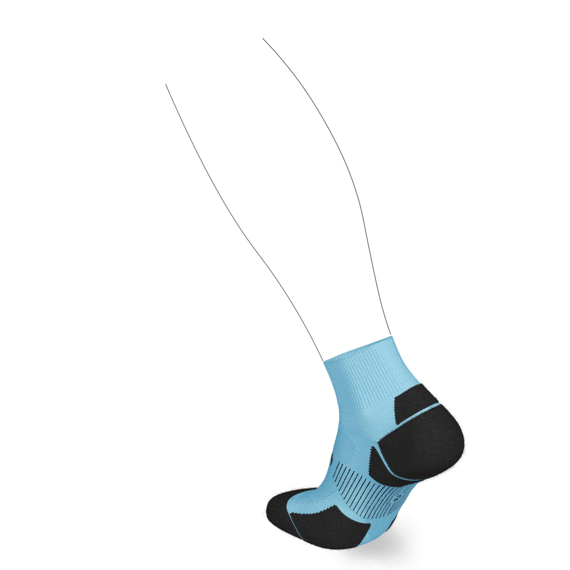 RUN900 MID FINE RUNNING SOCKS - BLUE