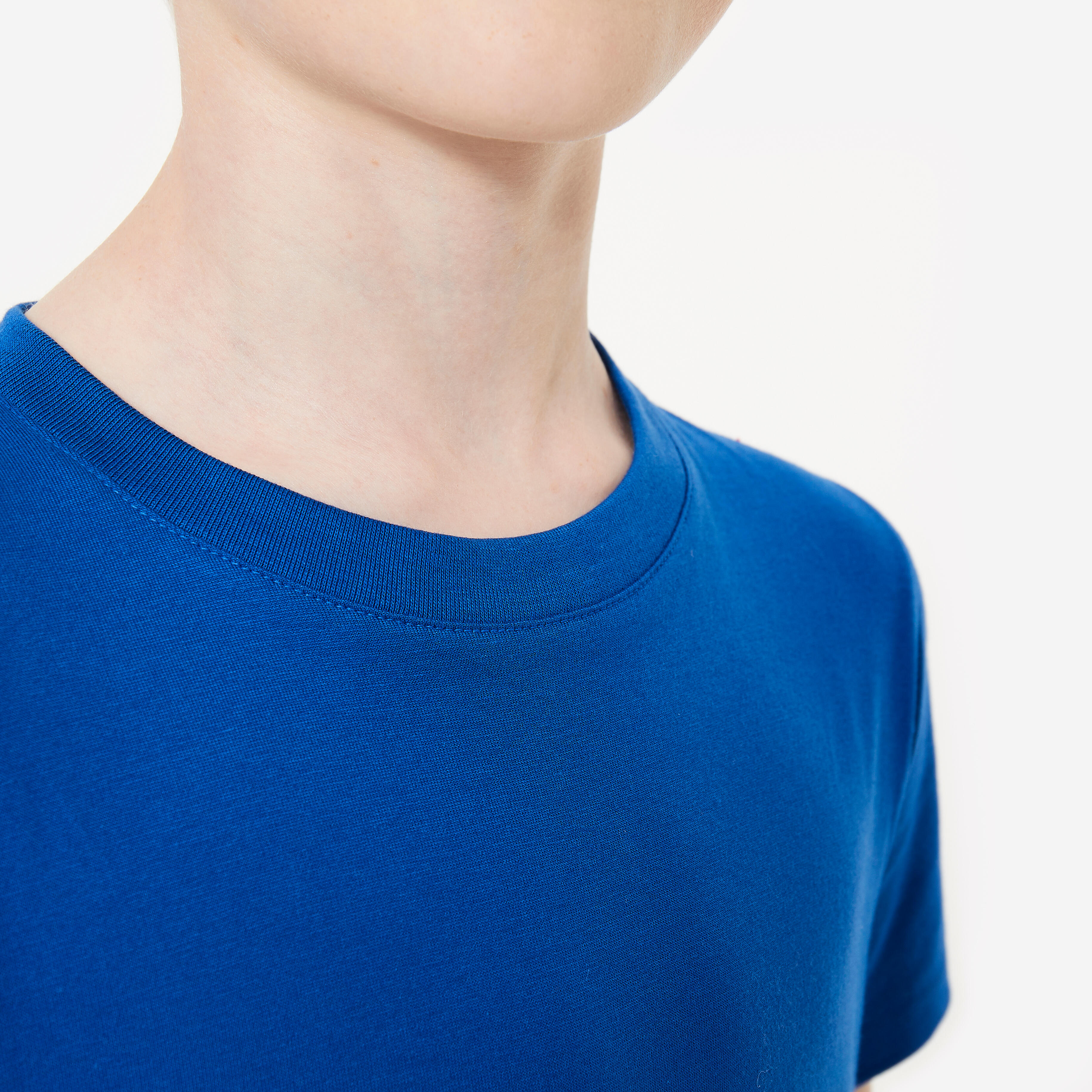 Playera deportiva de algodón azul unisex para niños - Decathlon