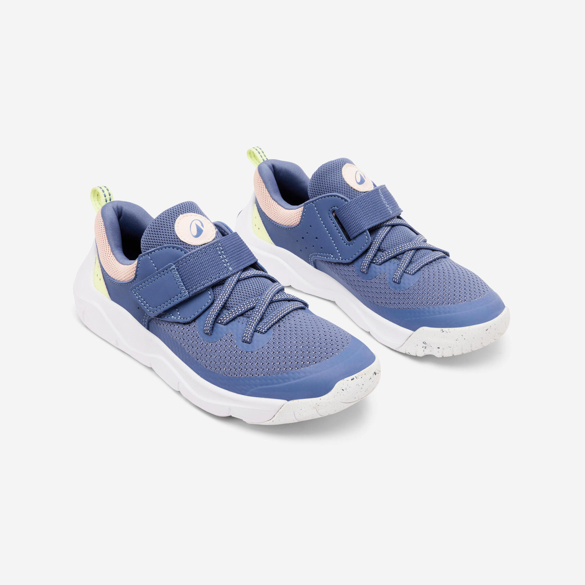 Kids' Lightweight Rip-Tab and Elasticated Laces Shoes Playful Fast ...