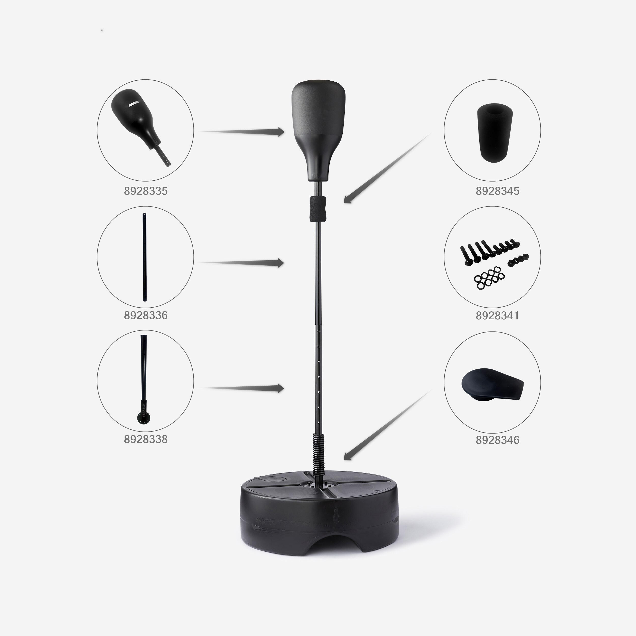 Punching Ball with Weightable Base - smoked black, Comet grey, Grey ...