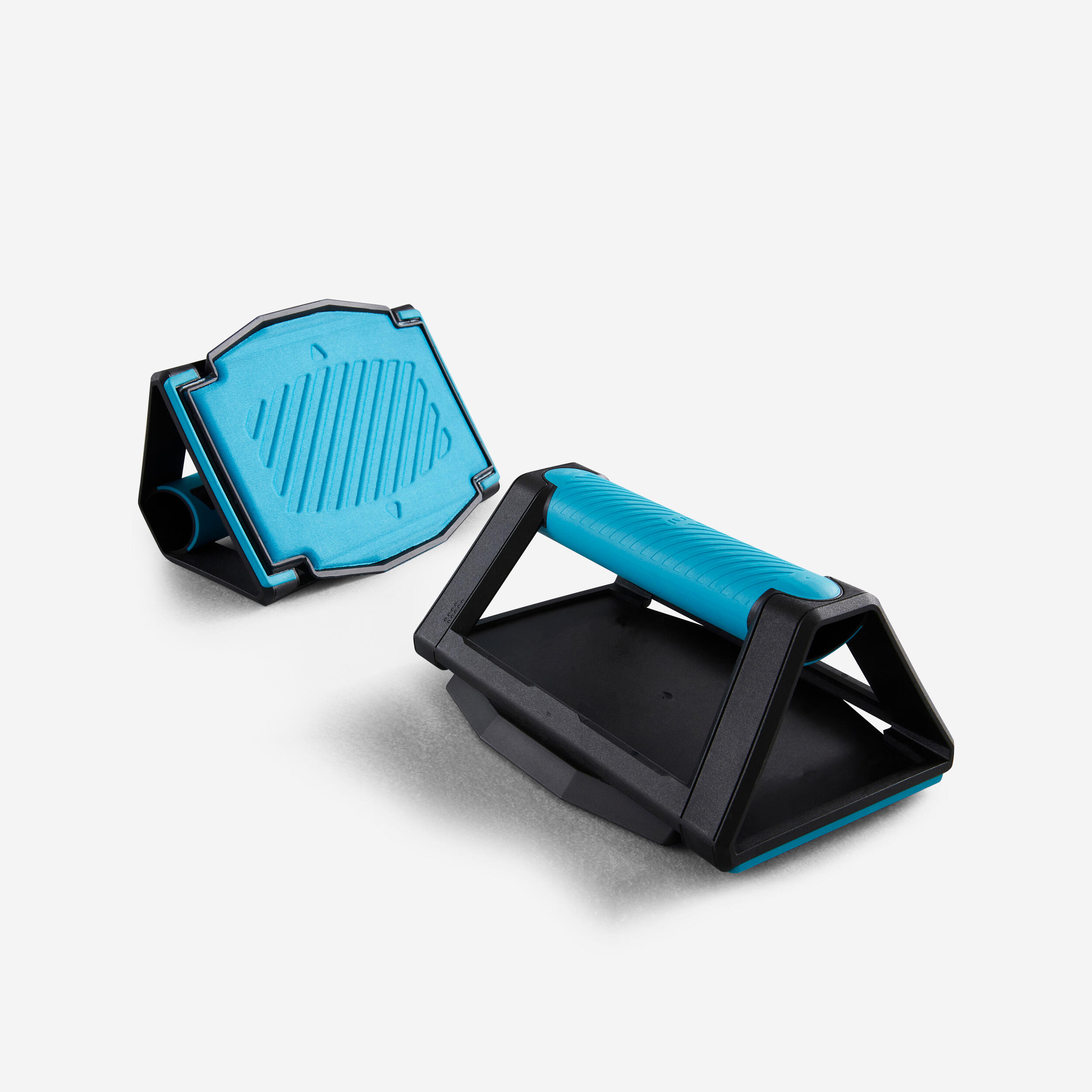 4-in-1 Push-Up & Slide Grip Kit - Teal blue, Teal blue, smoked black ...