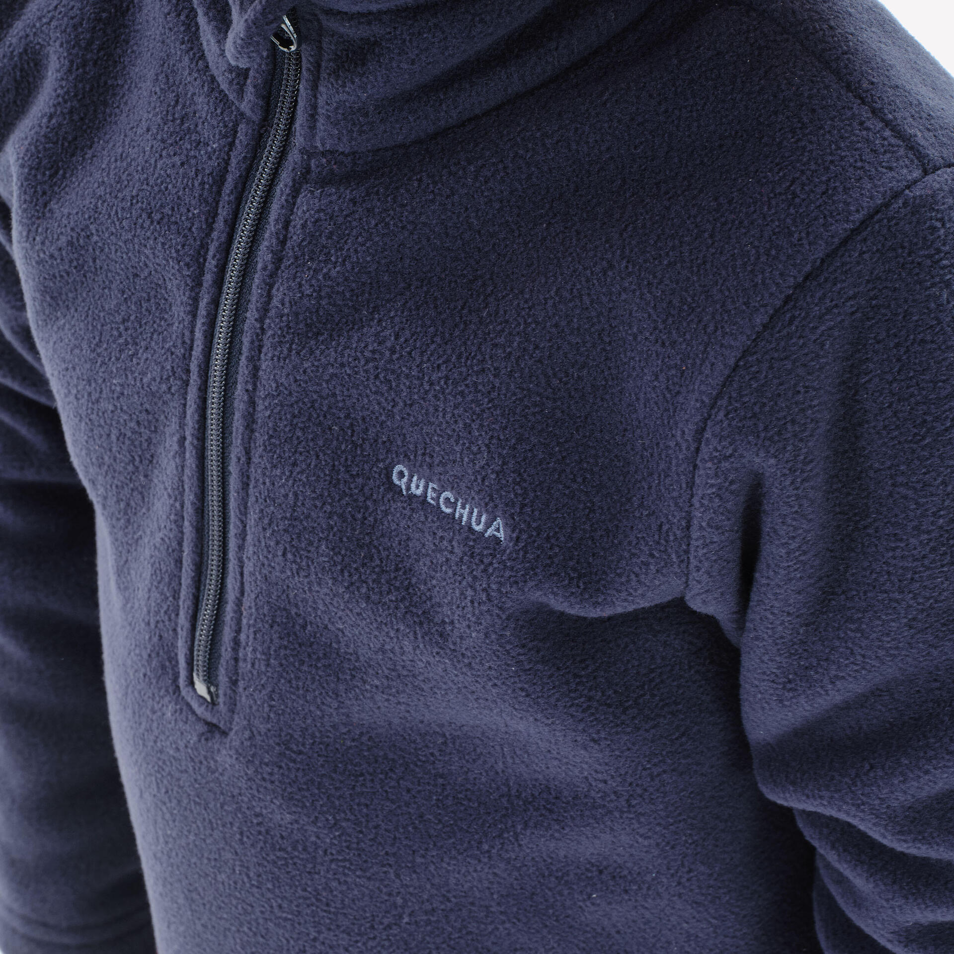 Kids’ hiking fleece jacket - 2-6 years - MH100 - Half Zip - Blue