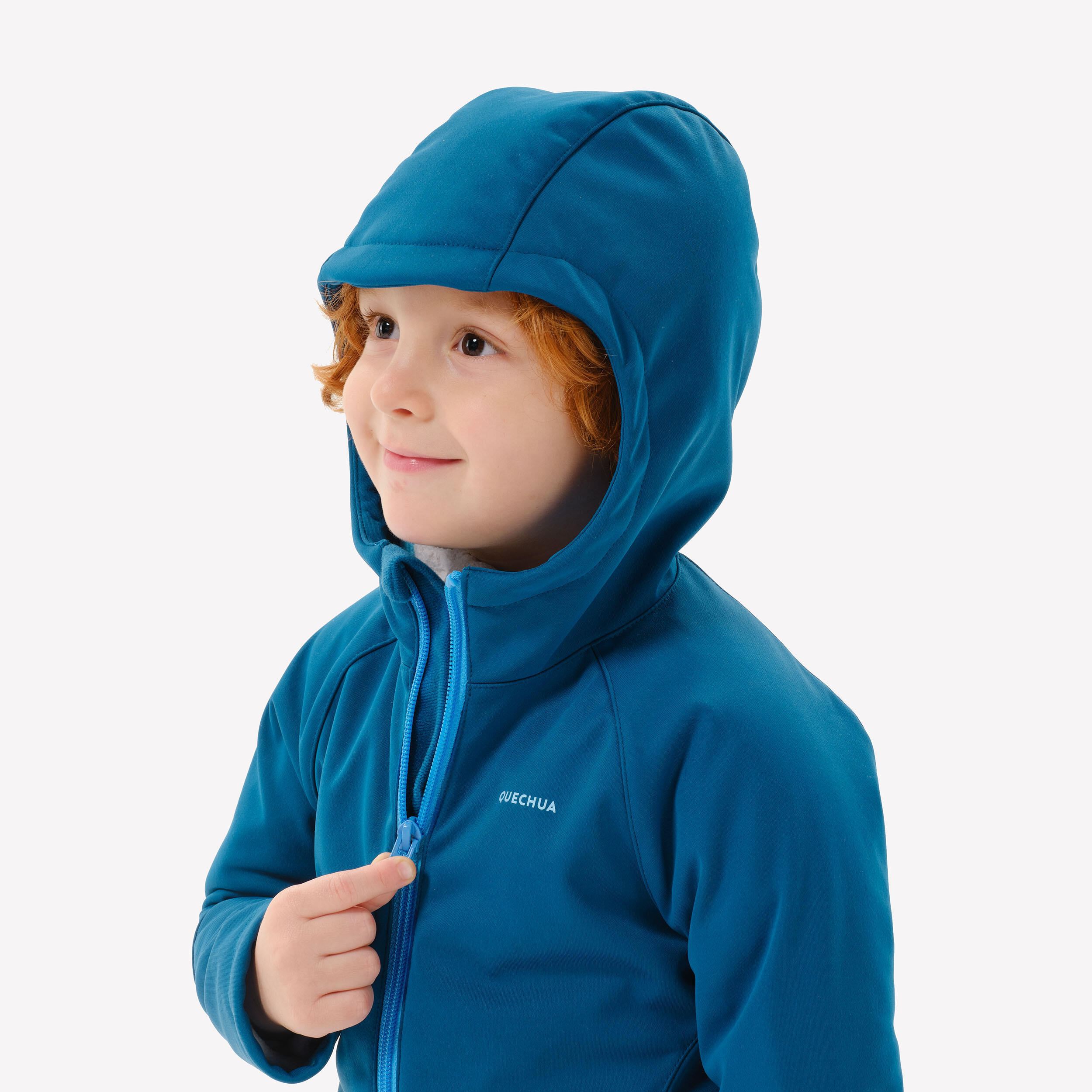 Kids’ Softshell Hiking Jacket MH900 2-6 Years - Blue - Decathlon