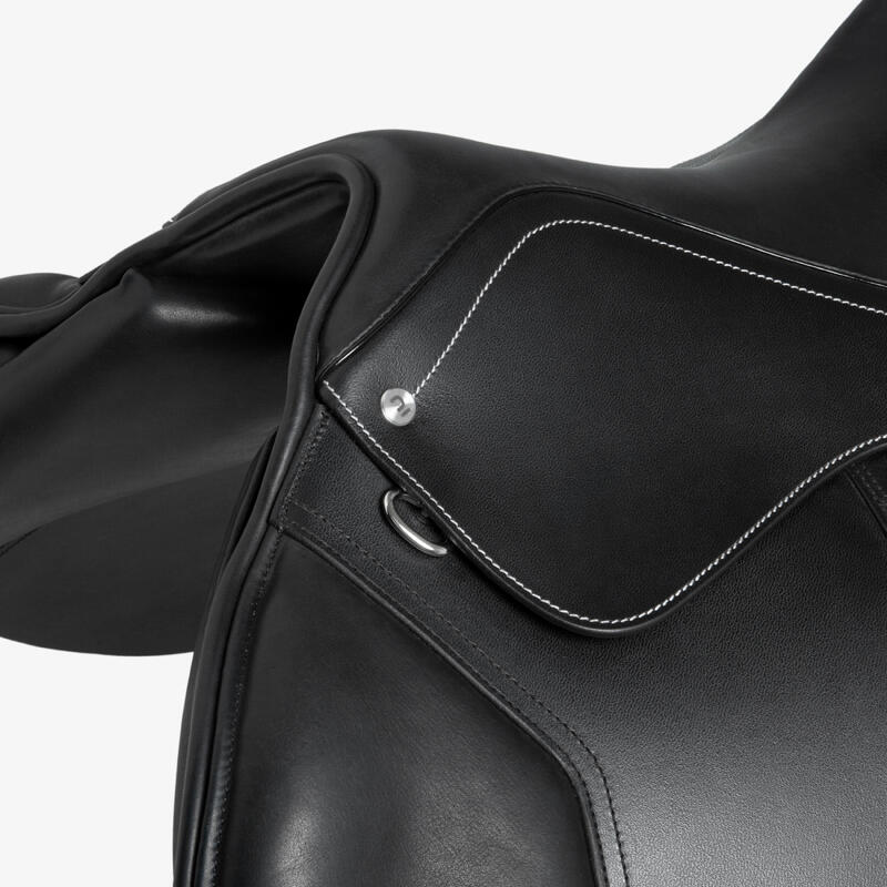 Selle équitation cuir 17,5" cheval - 500 marron FOUGANZA | Decathlon