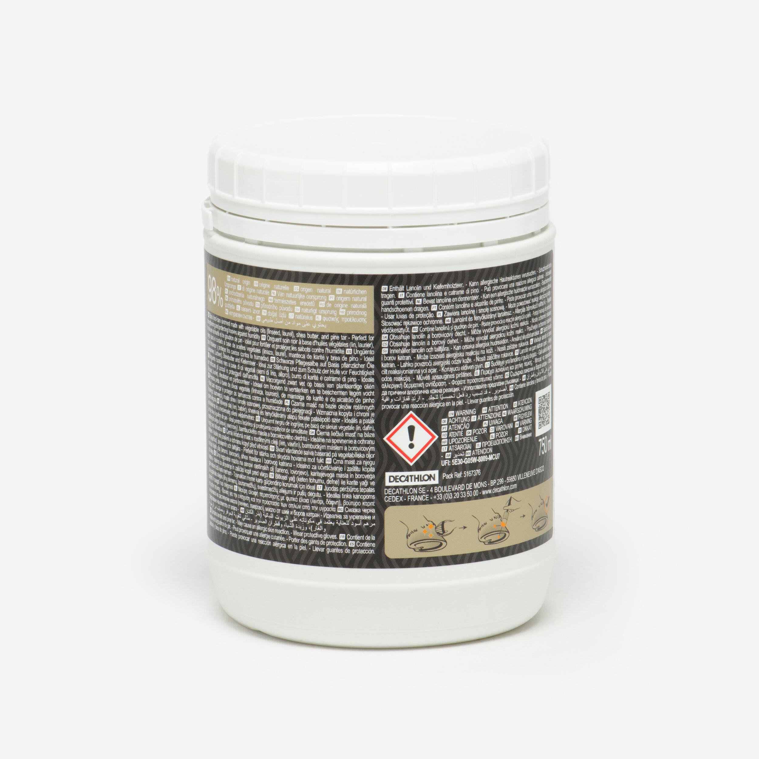 Natural Hoof Grease for Horse and Pony - Fortifying Ointment 750 ml ...