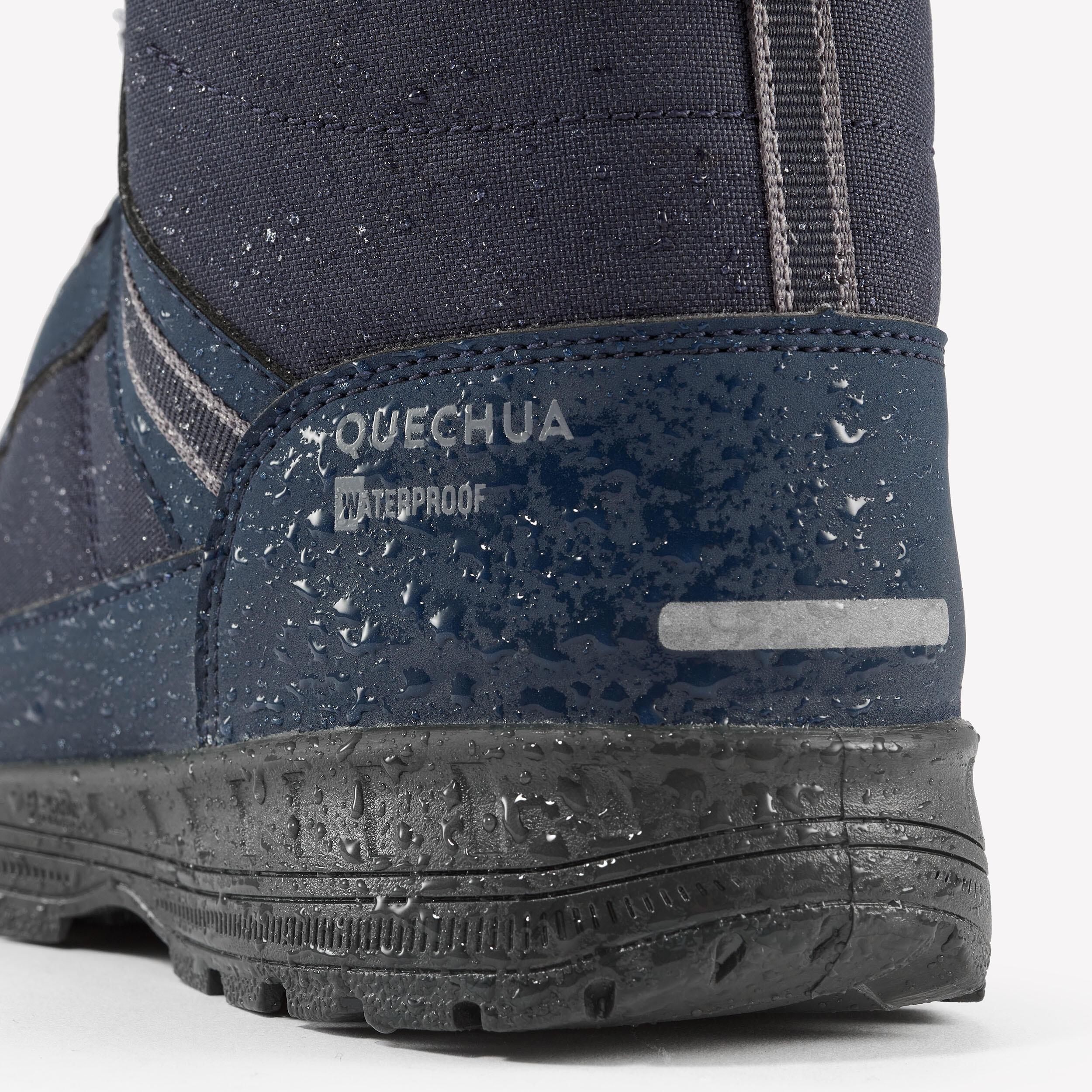 Kids’ Lace-Up Waterproof Winter Boots – SH 100 Sizes 3.5-6 - Asphalt ...