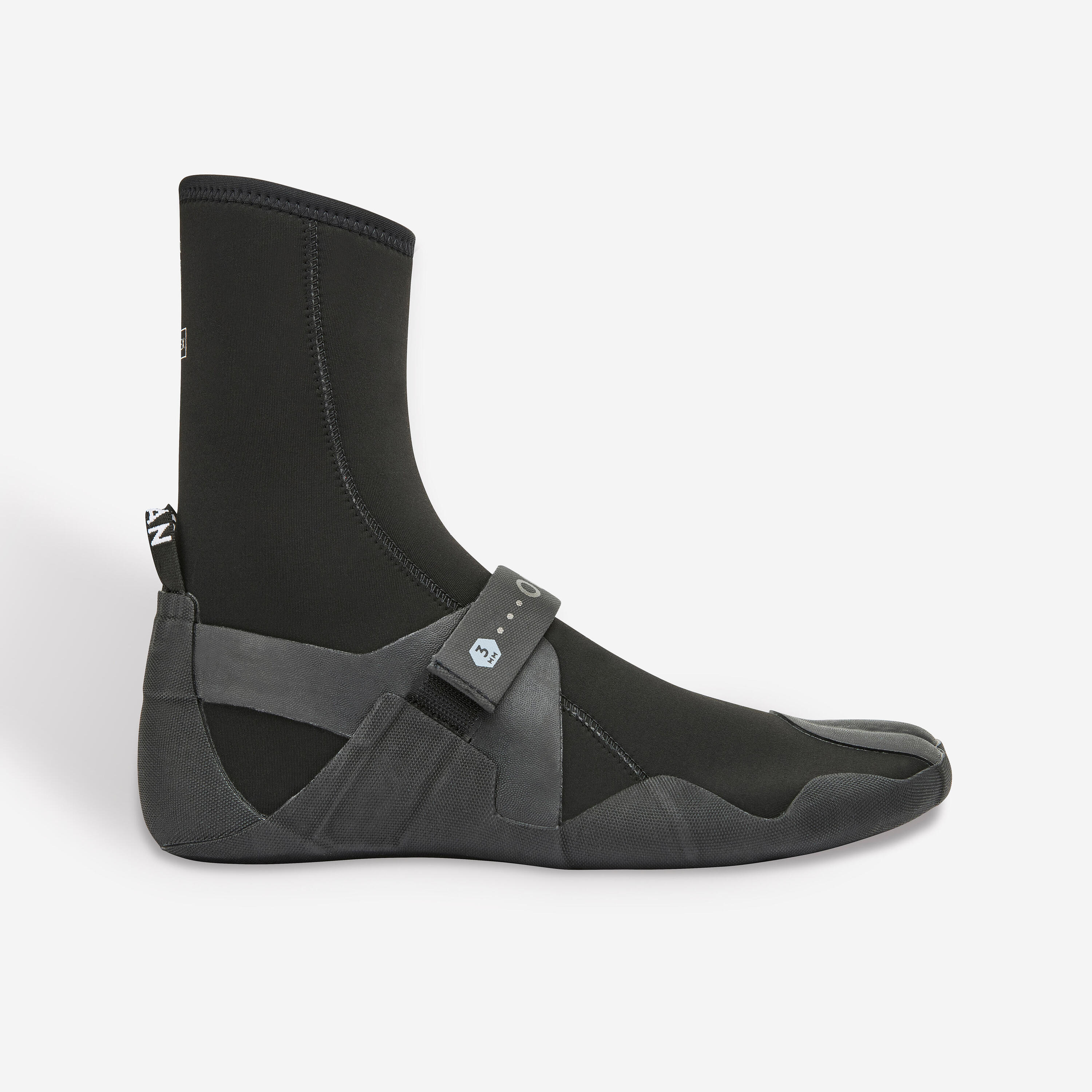 Surfing booties YULEX, 3 mm, 900, black OLAIAN | Decathlon
