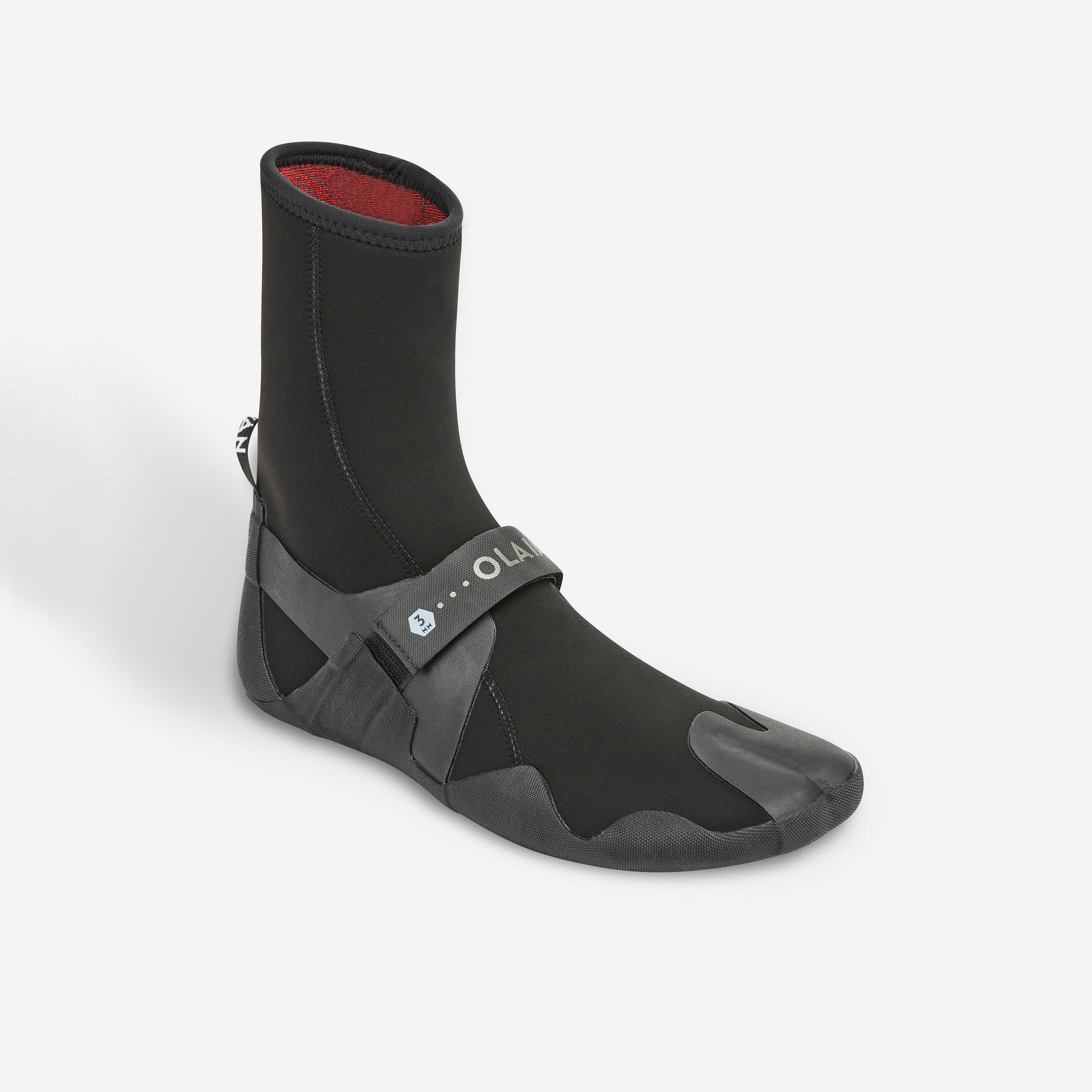 Surfing booties YULEX, 3 mm, 900, black OLAIAN | Decathlon