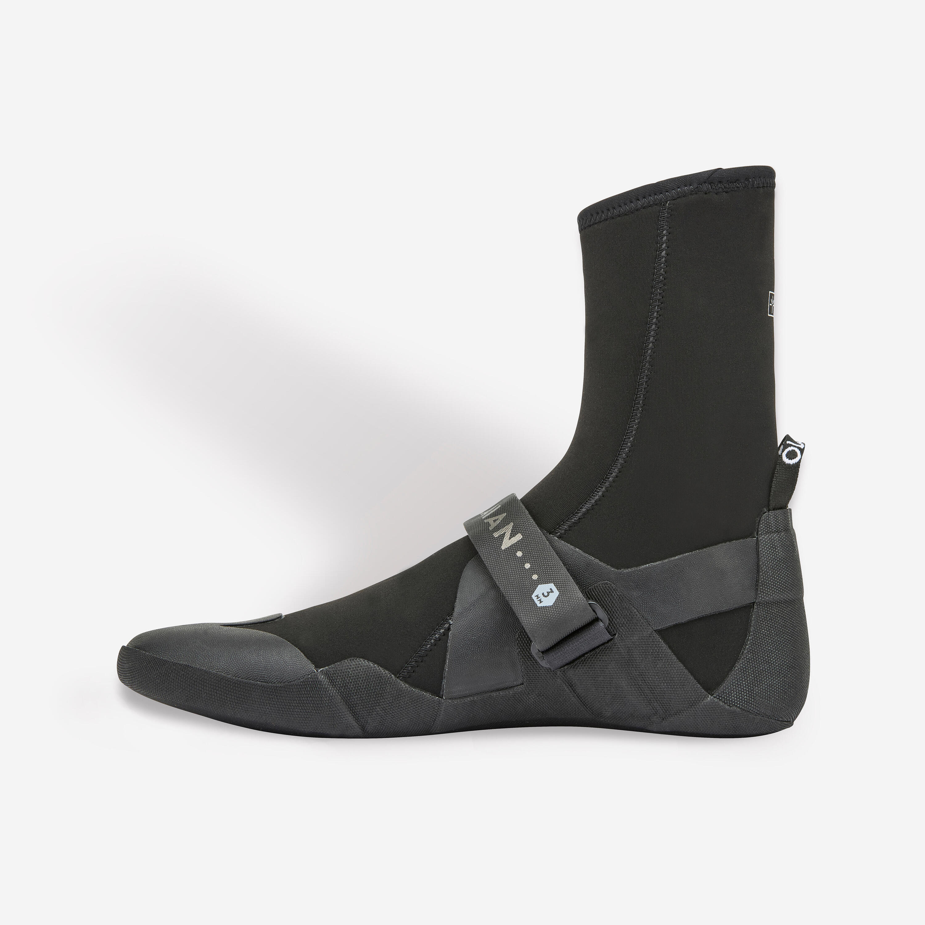Surfing booties YULEX, 3 mm, 900, black OLAIAN | Decathlon