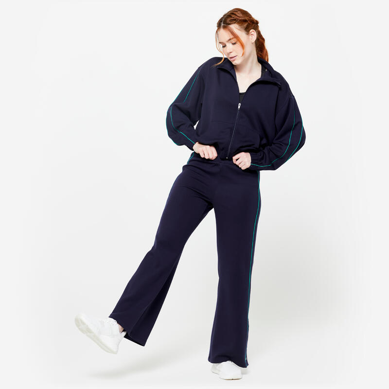 Pantalon Heritage Wide Leg marine piping vert DOMYOS | Decathlon