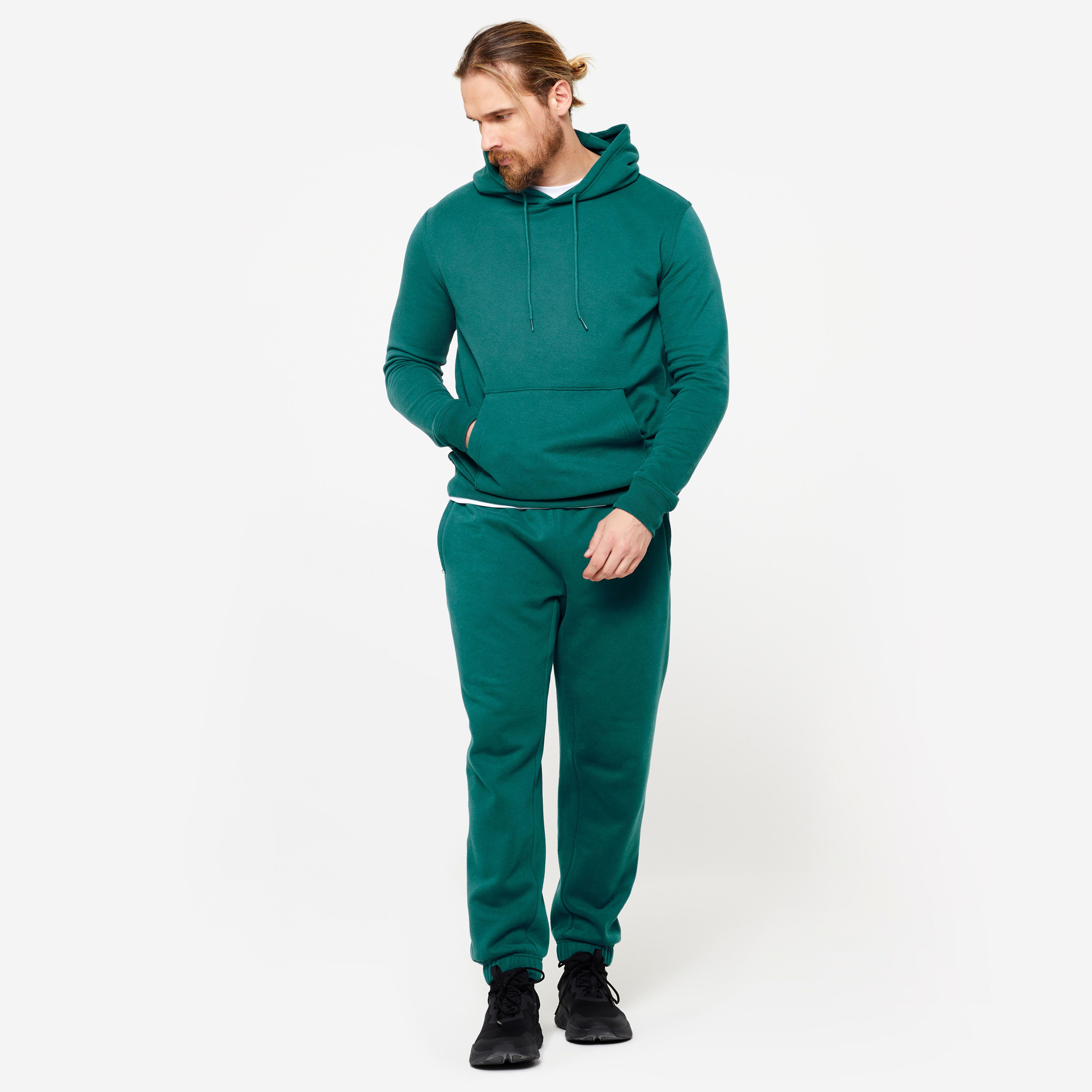 Men’s Regular Fit Pants - 500 - Teal Green - Domyos - Decathlon