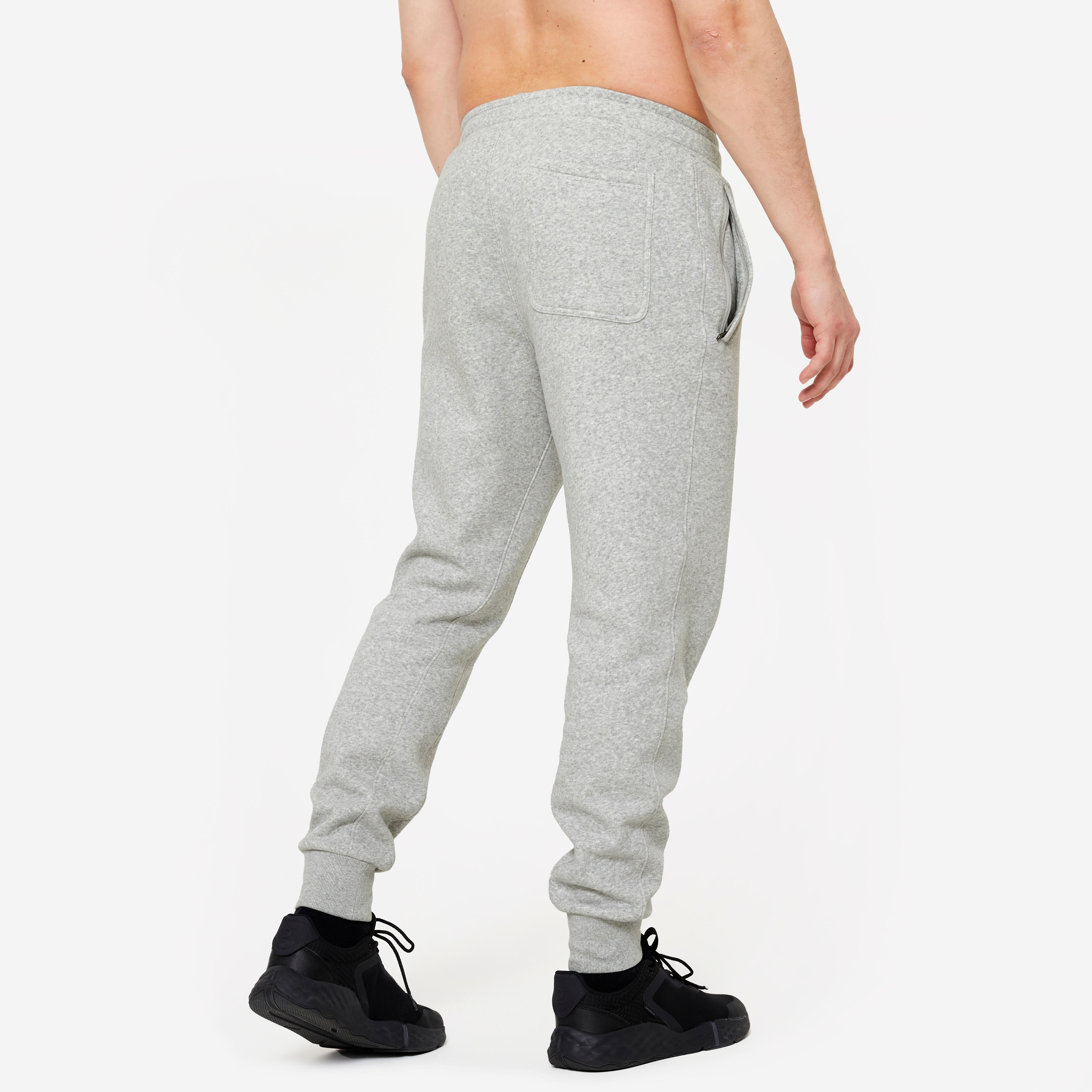 Men’s Regular Fit Pants - 500 - Grey, - - Domyos - Decathlon