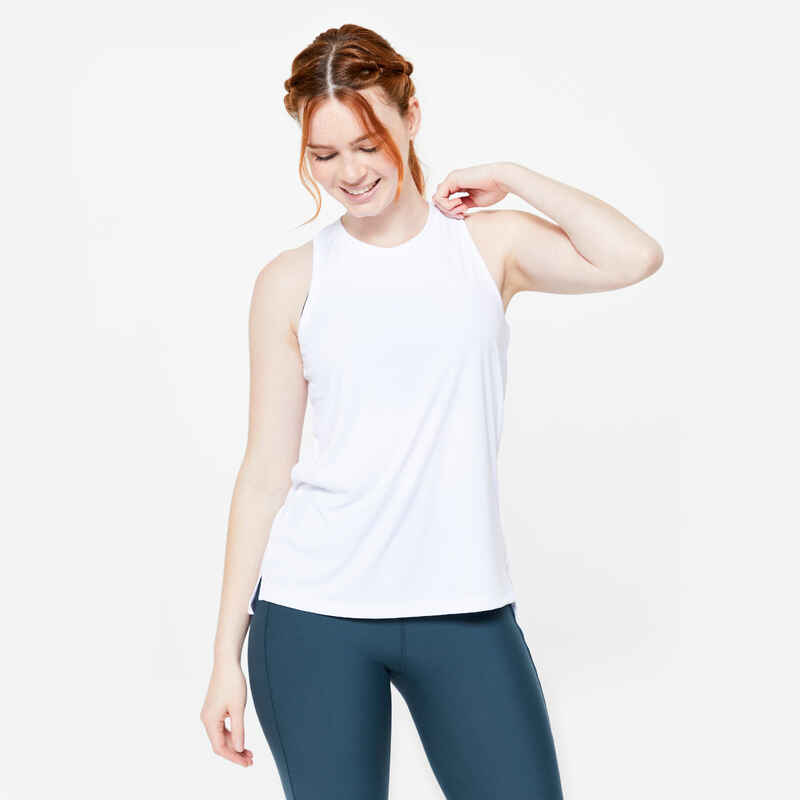 Women's Breathable Tank Top - White - Decathlon
