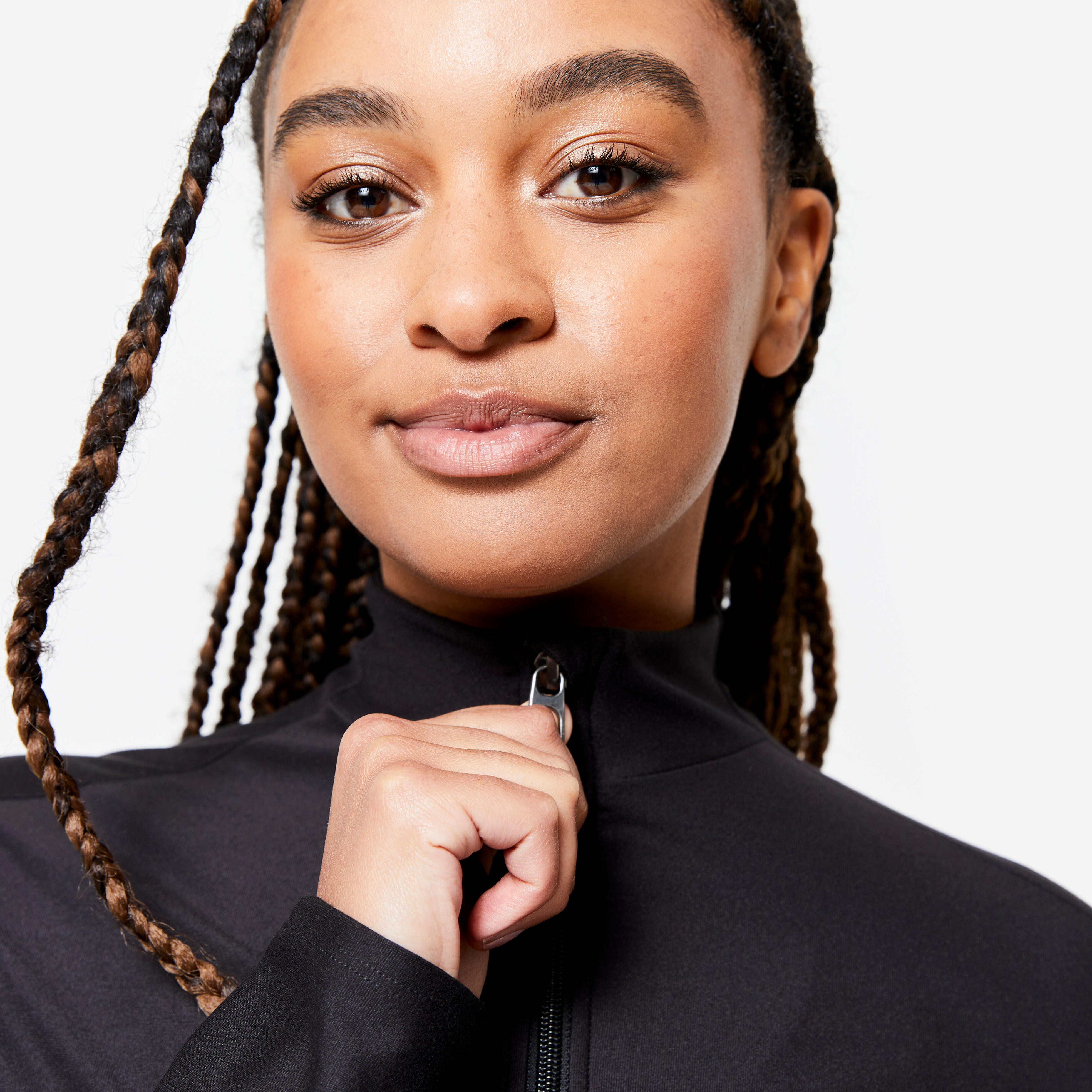 Manteau d'entraînement femme - FJA 100 - Noir Fum - Domyos - Décathlon