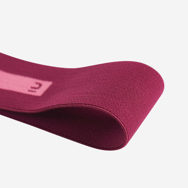Mini bande élastique fitness résistance 6 kg Textile - Bordeaux DOMYOS ...
