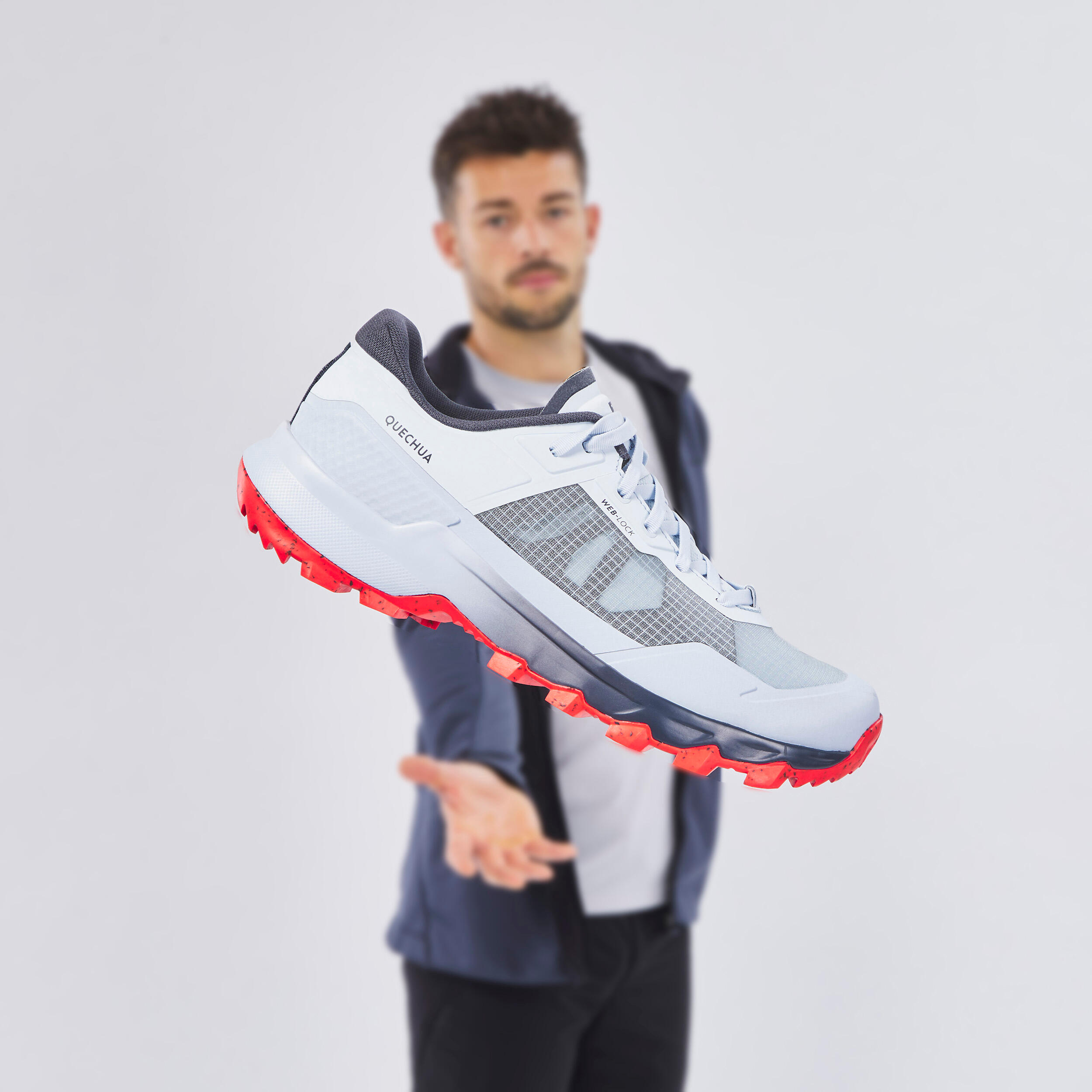 Vyriški kalnų žygių batai „MH500 Light“, šviesiai pilki - „Decathlon“