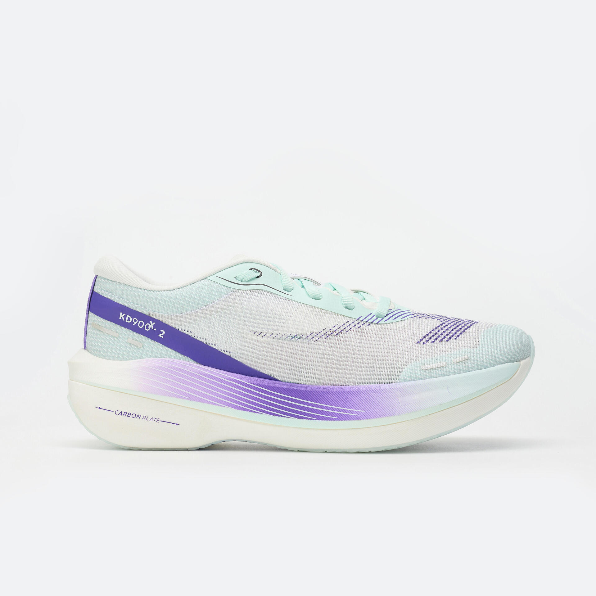 Men's Carbon Plate Running Shoes KD900X.2 - Light Green Purple