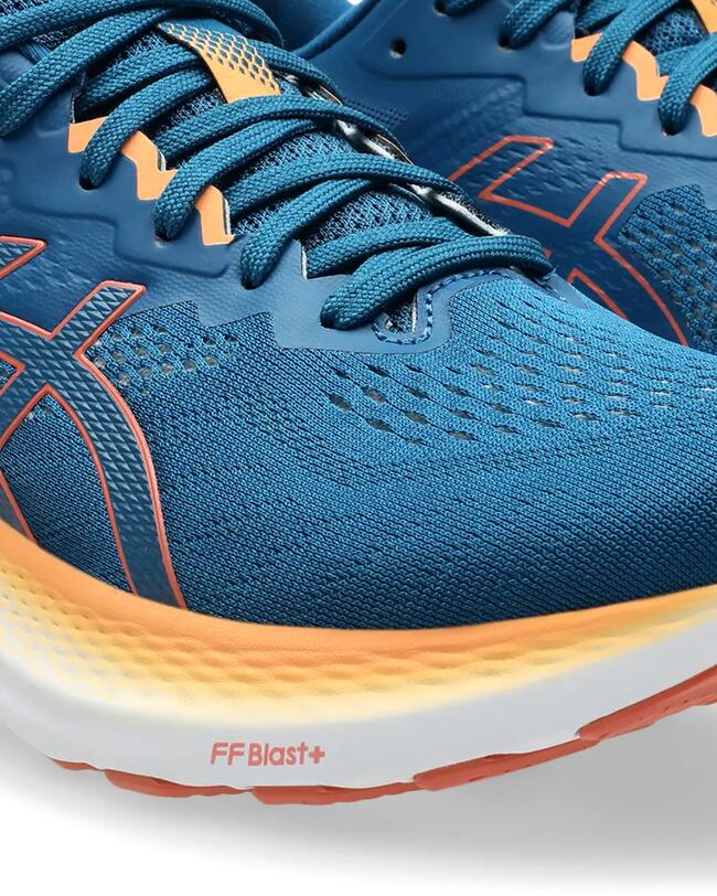 Chaussure de running femme asics - gel-roadmiles 2 bleu nuit corail ...