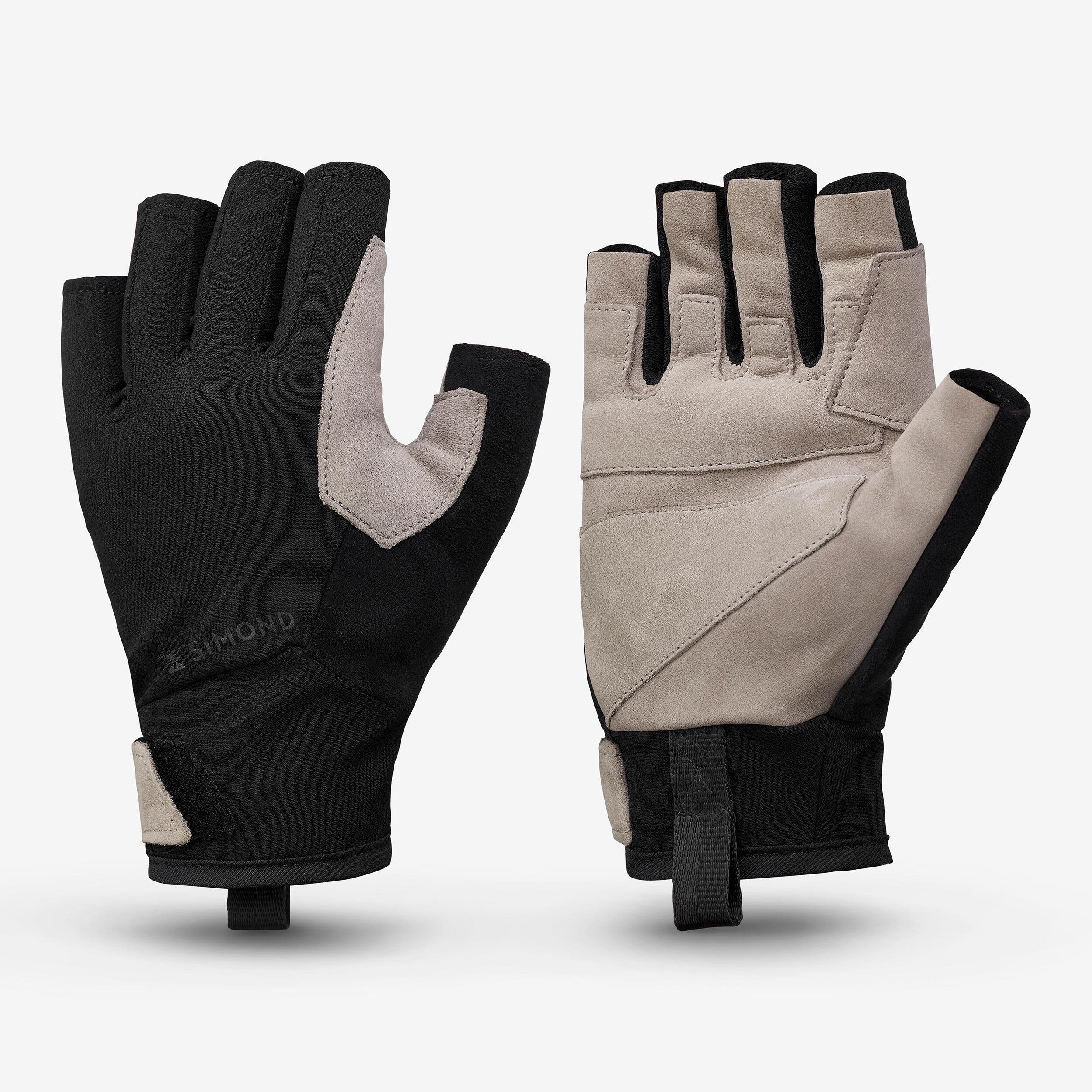 Klettersteighandschuhe - schwarz/beige - Decathlon